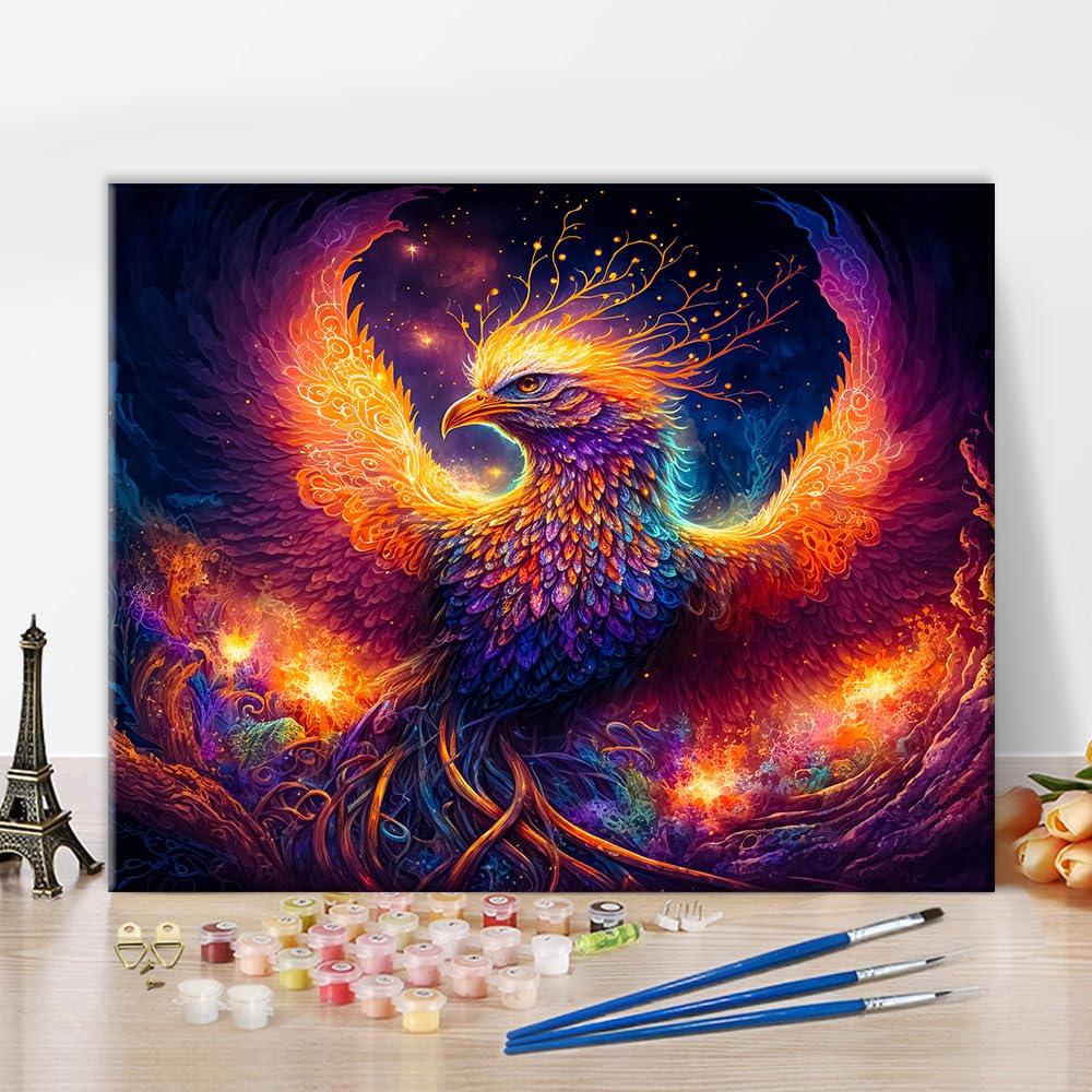 Amazon.com: TUMOVO Phoenix Paint by Number for Adults, Noble Phoenix ...