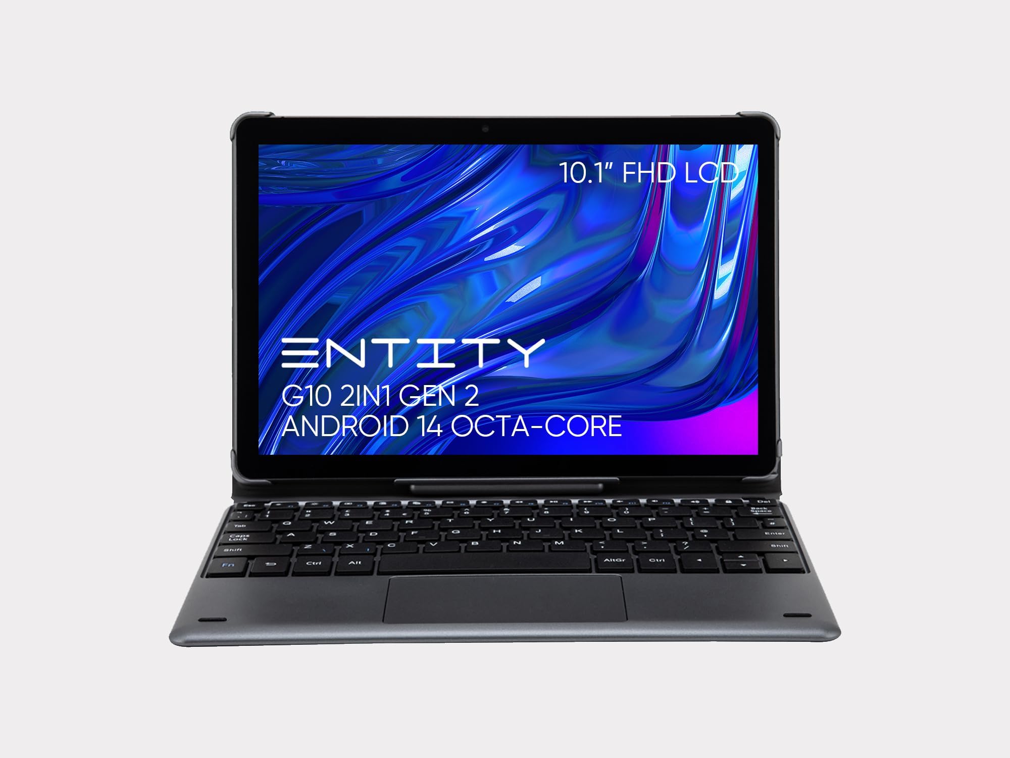 Entity Tab G10 2in1 (2024) Gen2 10.1” HD Tablet with Soft Pogo Keyboard ...