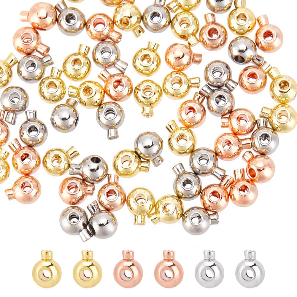 Amazon.com: arricraft 60 Pcs Brass Crimp Beads, 3 Colors Loose Rondelle ...
