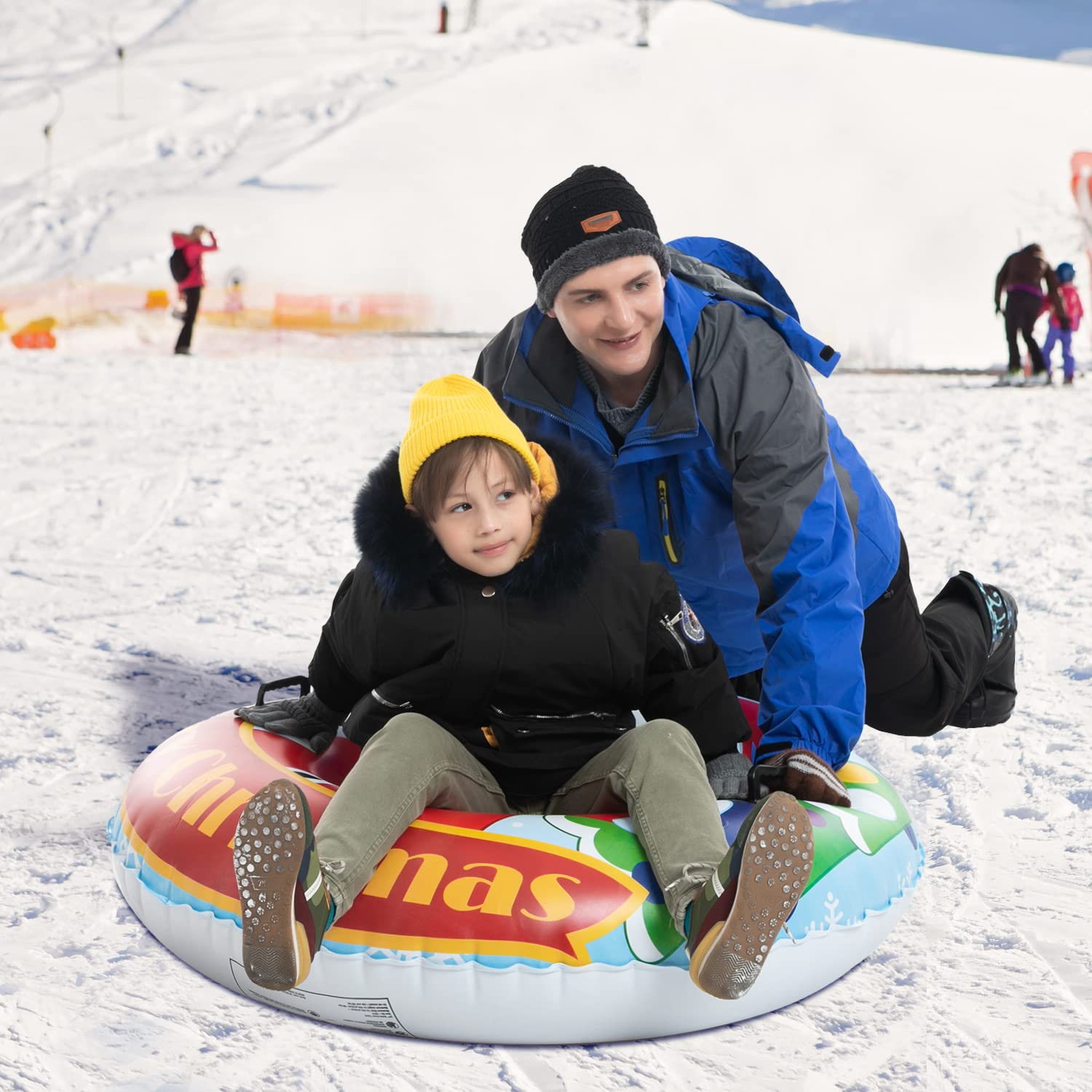 Snapklik.com : JOYIN 47 Inflatable Snow Tube, Heavy-Duty Snow Tube For ...
