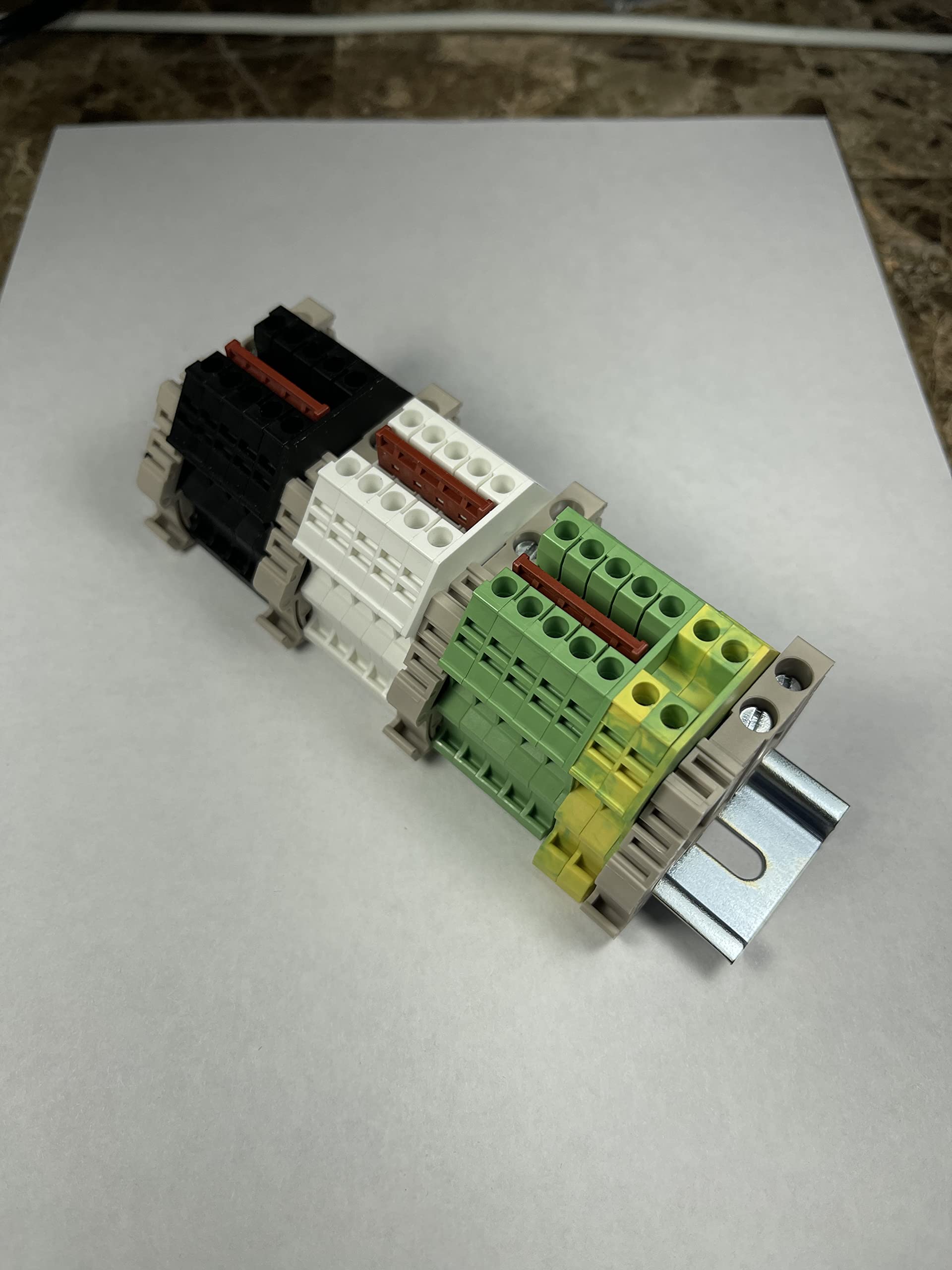 UL 30A Terminal Block Dinkle DK2.5N-PE DIN Rail Ground Terminal Block ...