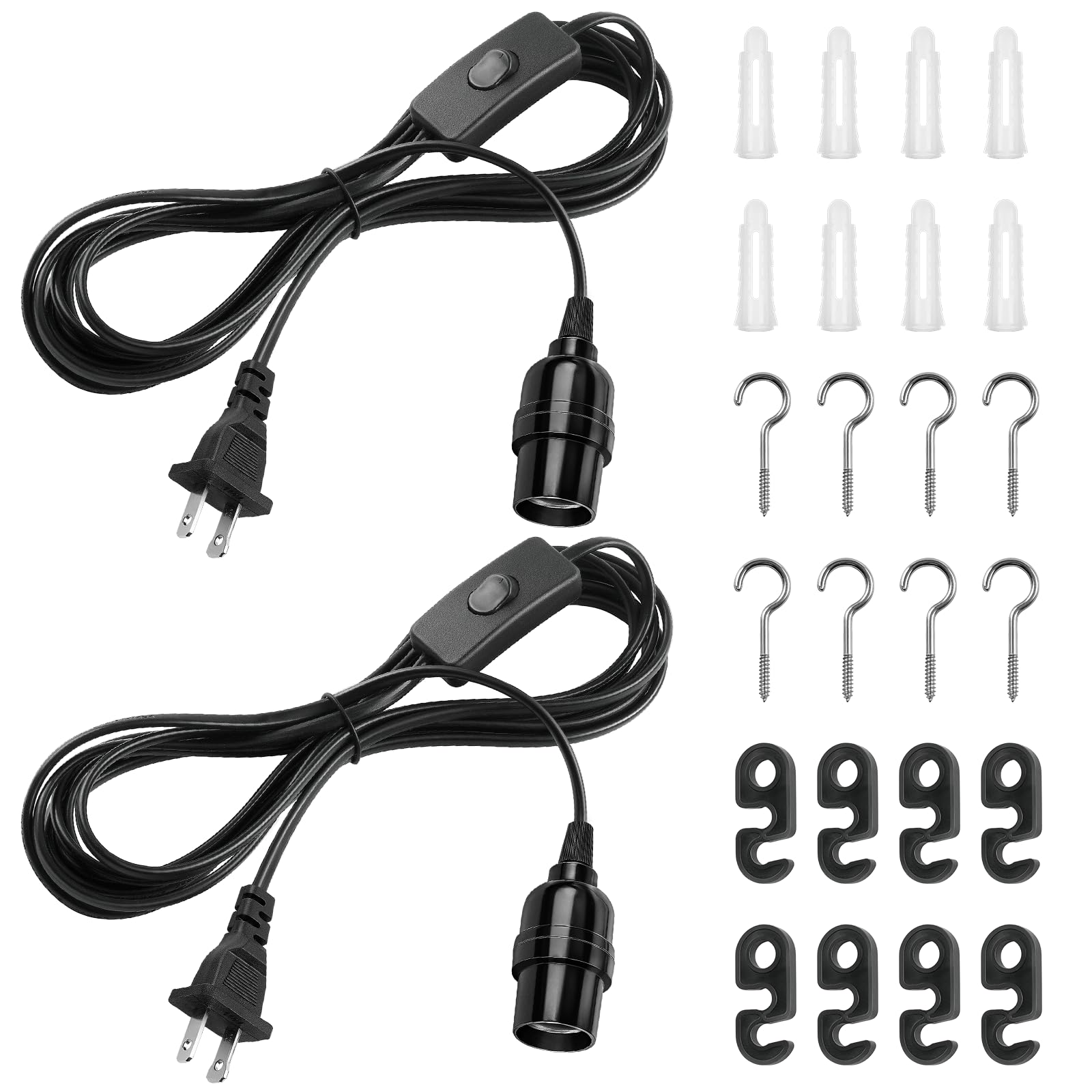 DiCUNO Hanging Extension Lantern Cord, 13Ft Cable with E26/E27 Bulb ...