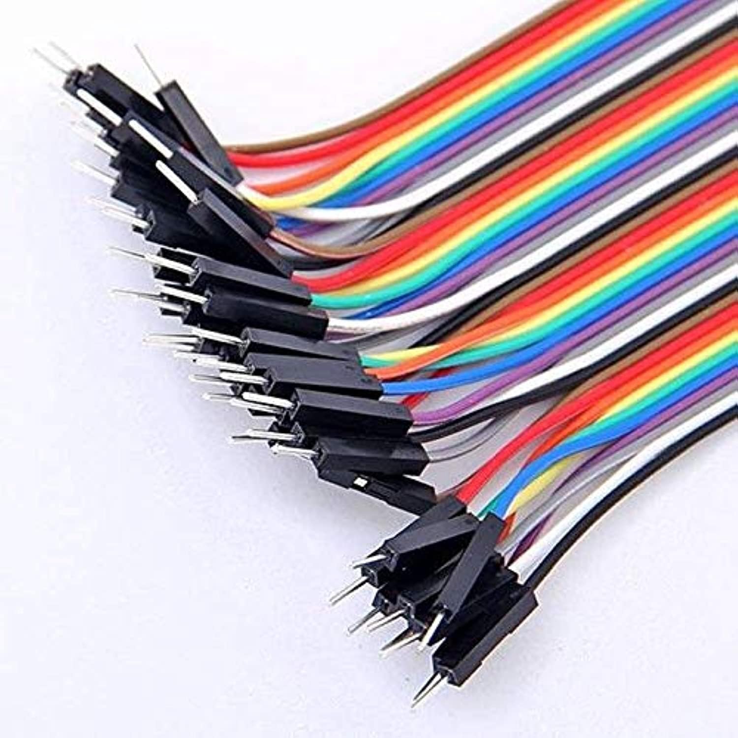 40PCS Dupont Wire Color Jumper wire Cable 2.54mm 1P-1P Male to Female ...