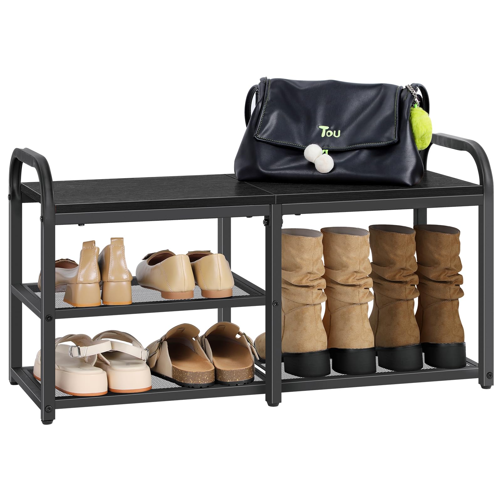 Amazon.com: Fogein Shoe Rack Bench for Entryway, Industrial Shoe ...