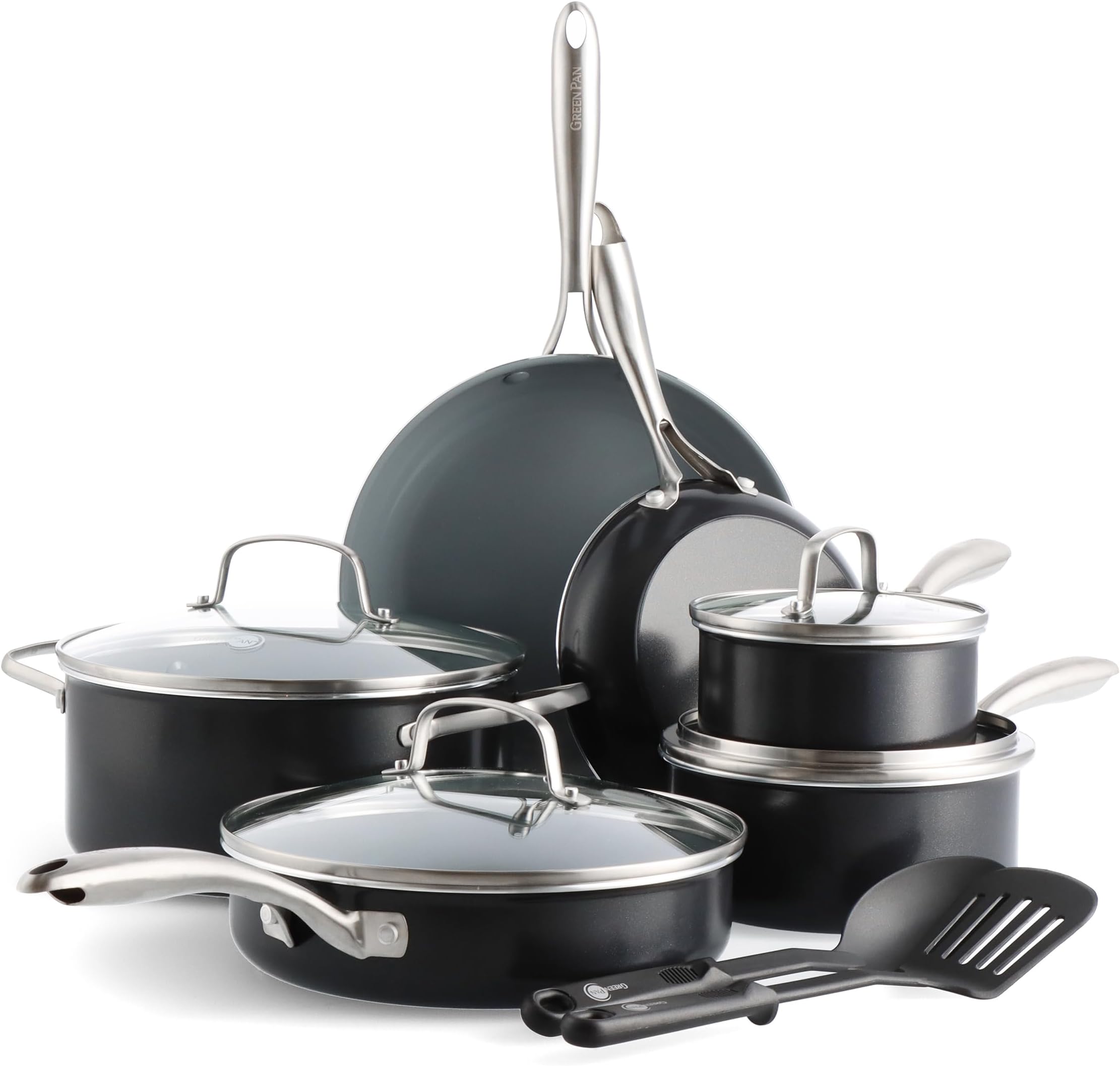 Amazon.com: GreenPan TriClad Tri-Ply Stainless Steel Healthy Ceramic ...