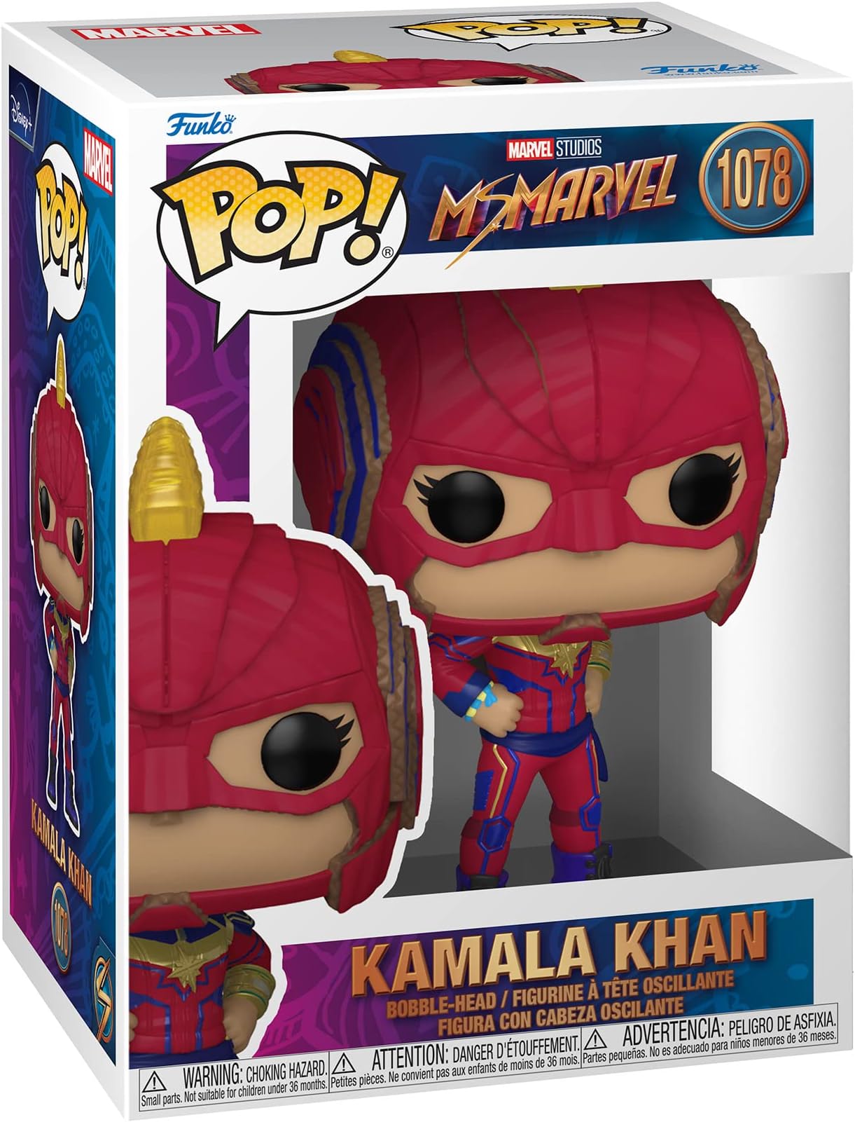 Amazon.com: Funko Pop! Marvel: The Marvels - Ms. Marvel *Embiggen Punch ...
