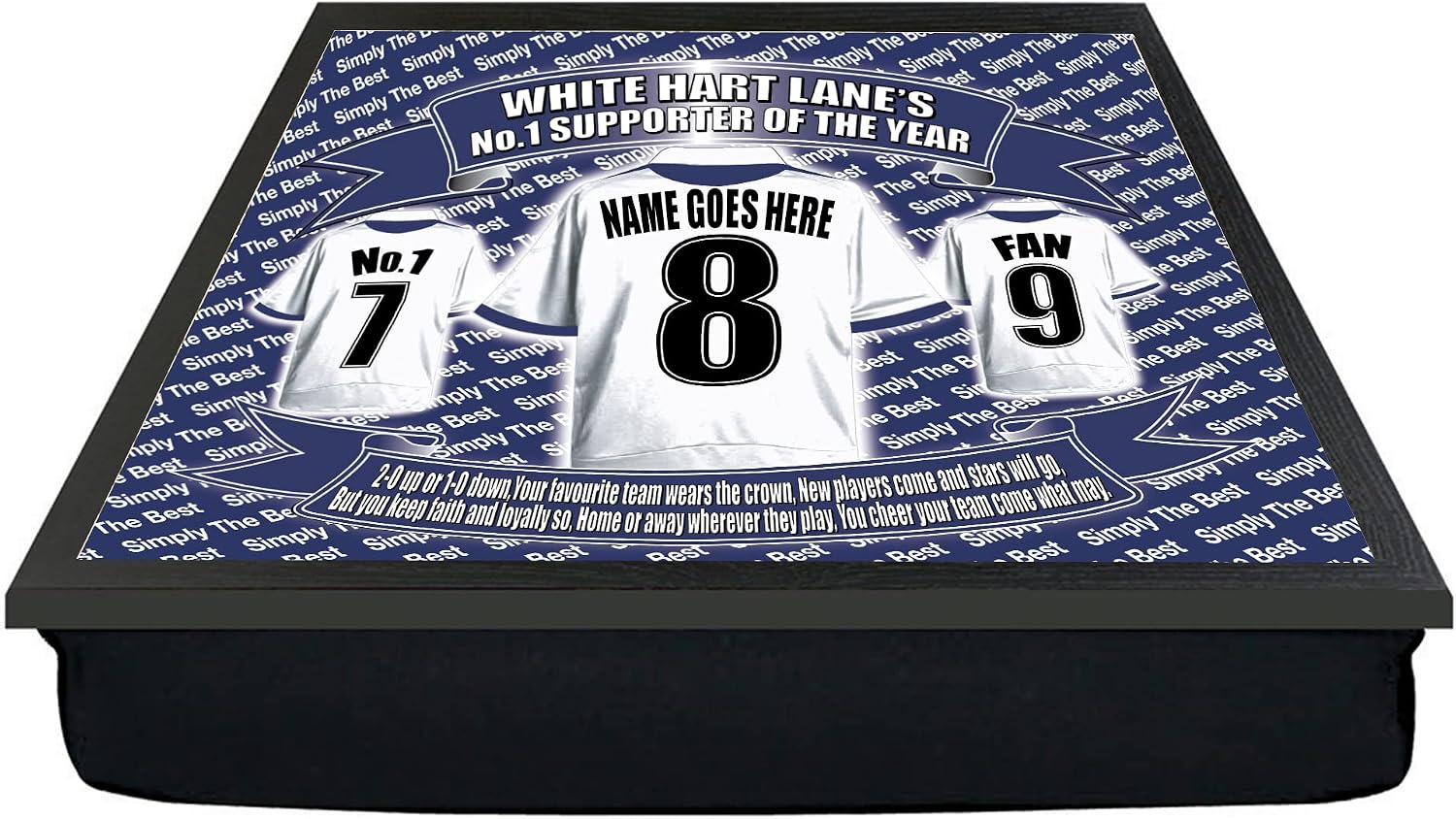 Tott Personalised Football Shirt Lap Tray Gift - Multicolour Classic ...