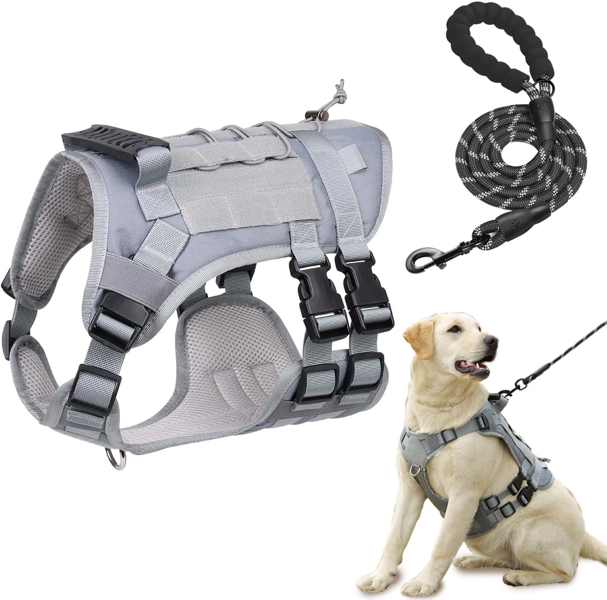 MCSWKEY Pechera para Perro, Pechera Táctica para Perros con Asa, Arnés ...