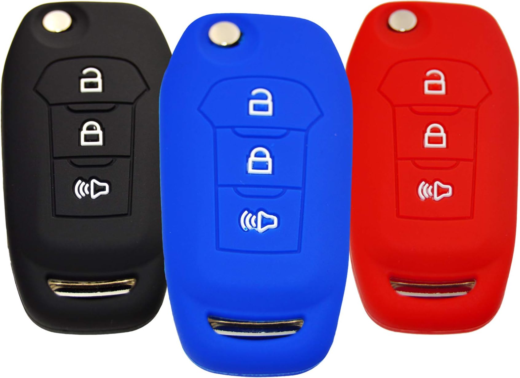 Amazon.com: waymei Silicone Key Fob Cover Remote Keyless Case Protector ...