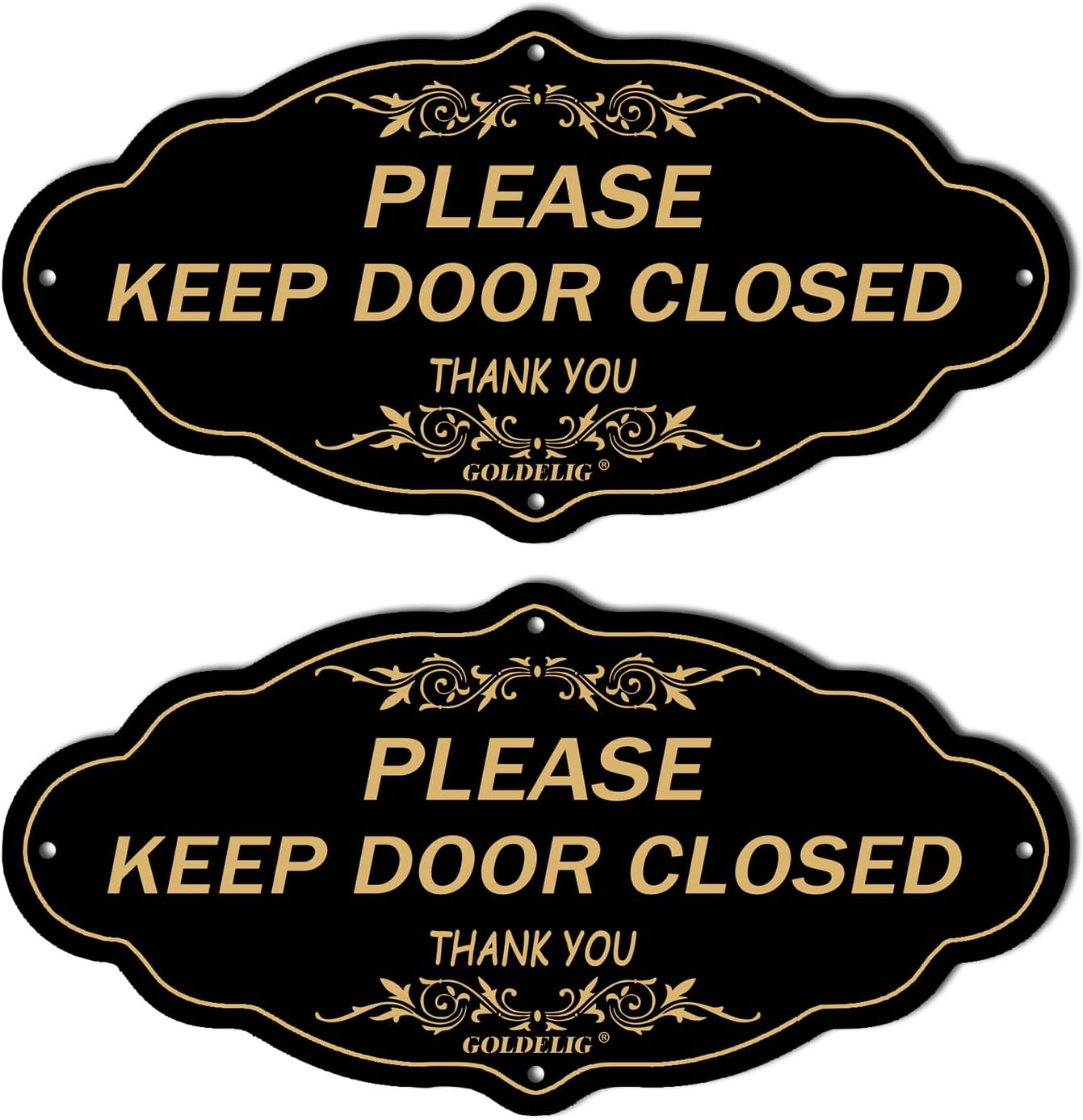 Amazon.com : Please Keep Door Closed Sign-2 PCS, 7.9" x 4" Digitally ...