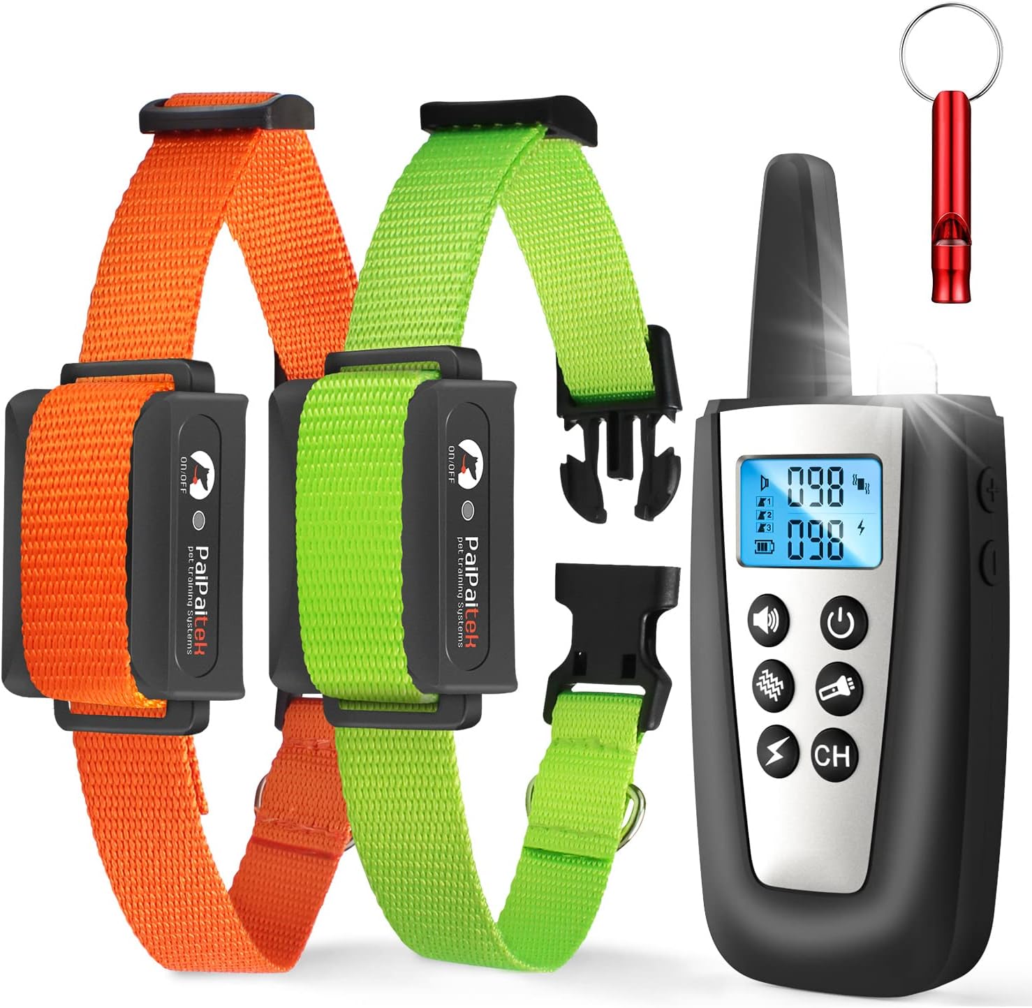 Amazon.com : PaiPaitek Automatic Bark Collar with Remote for Large Dog ...