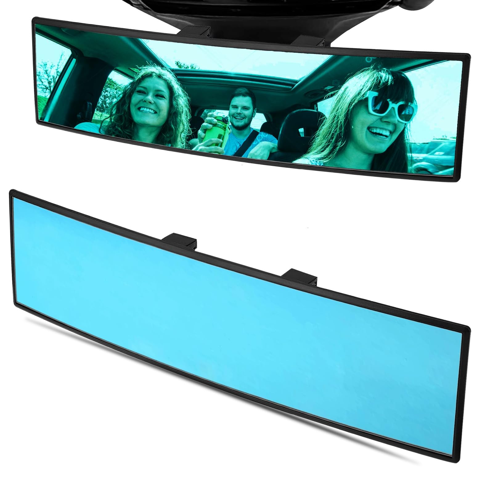 Amazon.com: WSSROGY Car Rearview Mirror HD Glass 12 Inch Anti Glare ...