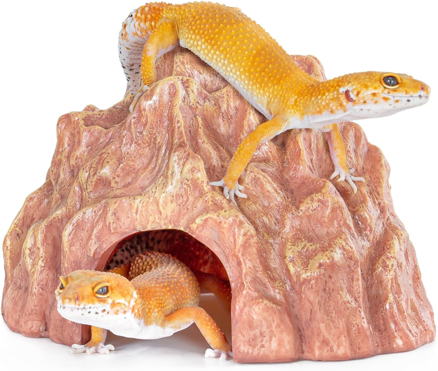 Amazon.com: REPTI ZOO Volcano Gecko Hide Cave, Glow-in-The-Dark Reptile ...