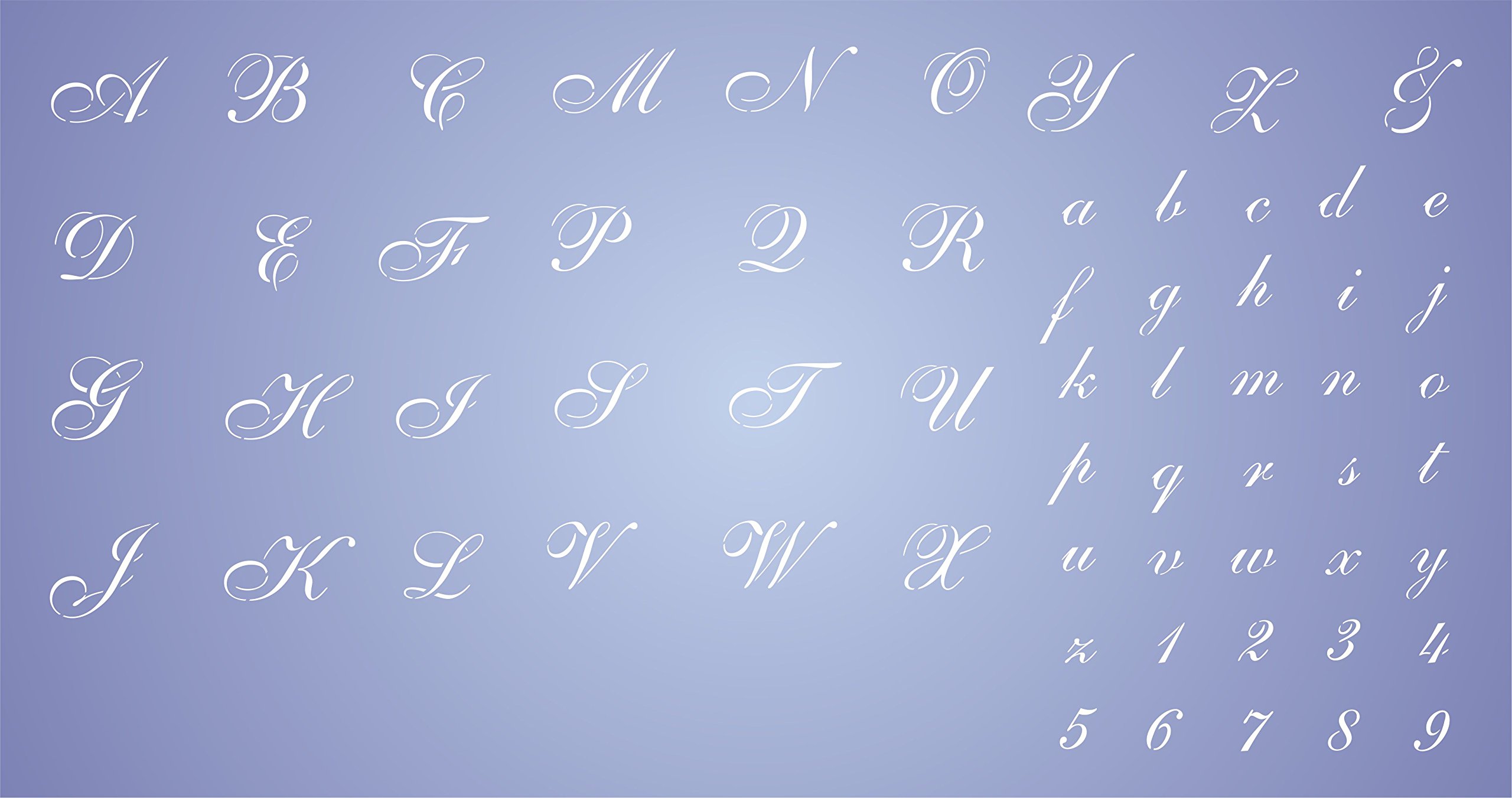 Cursive Letter A Stencil