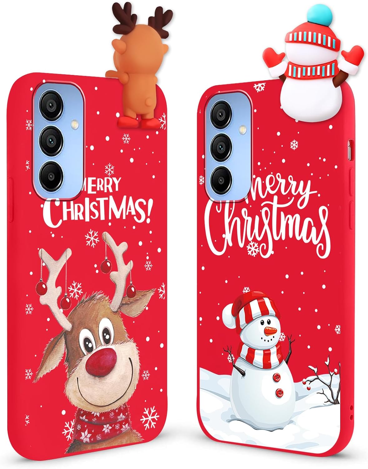 Amazon.com: Yomjew 2 Pack Merry Christmas Phone Case for Samsung Galaxy ...