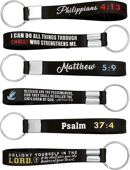 (12 Pack) Christian Bible Keychains with Scripture - Bulk Wholesale ...