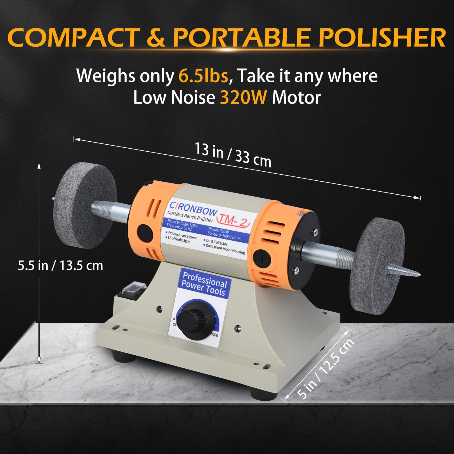 Snapklik.com : 4" Jewelry Polisher- Adjustable Variable Speed Grinder ...