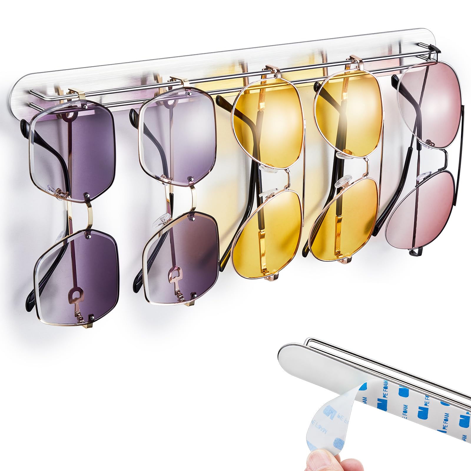 Amazon.com: Sunglasses Organizer, Glasses Holder Wall Mounted Eyeglass ...