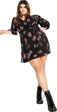 CITY CHIC Women's CITYCHIC Plus Size Dress FL, Cassie Floral, 22 at ...