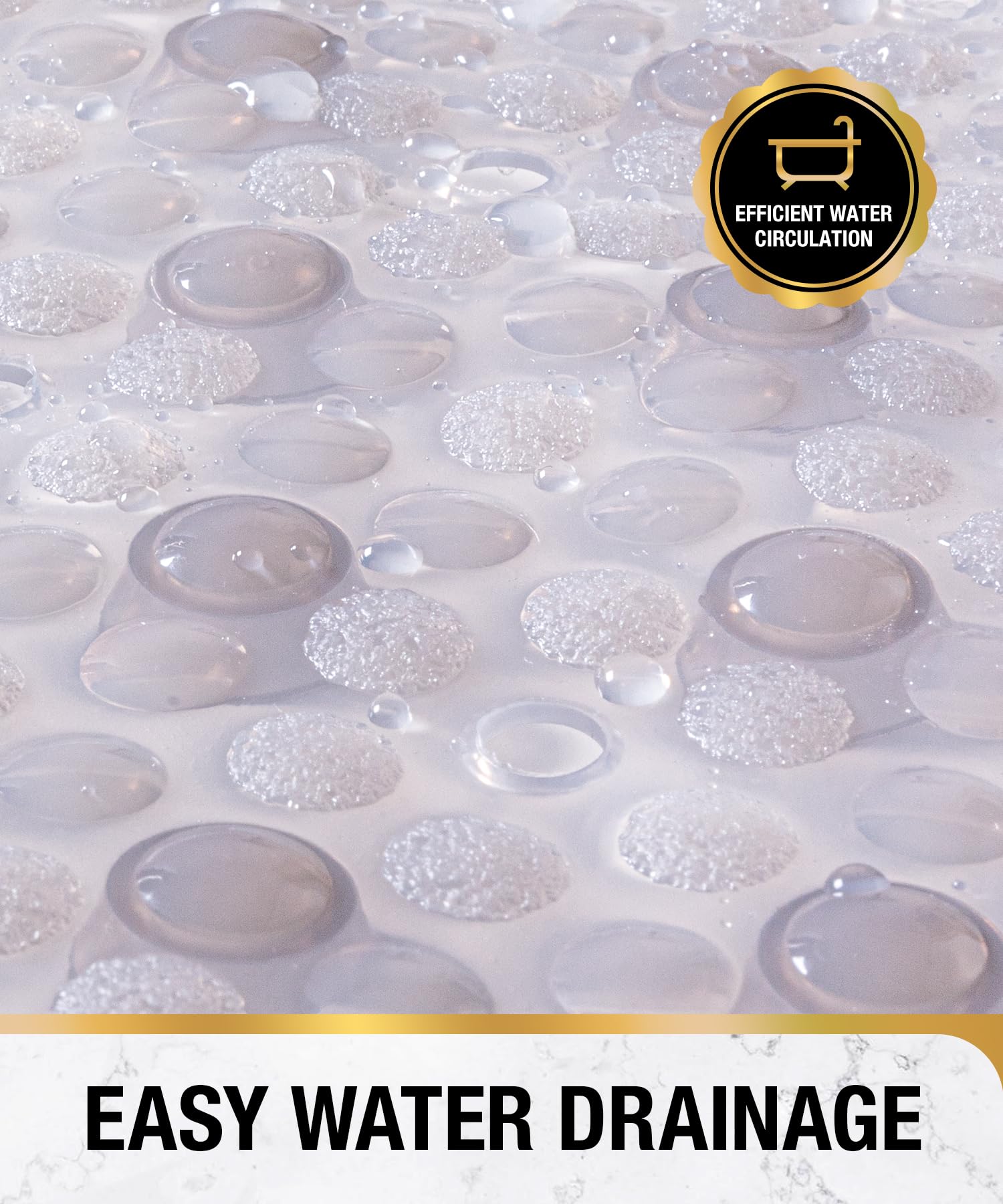 Snapklik.com : HITSLAM Oval Bathtub Mat Non Slip, 27x15 Inch Bubble ...
