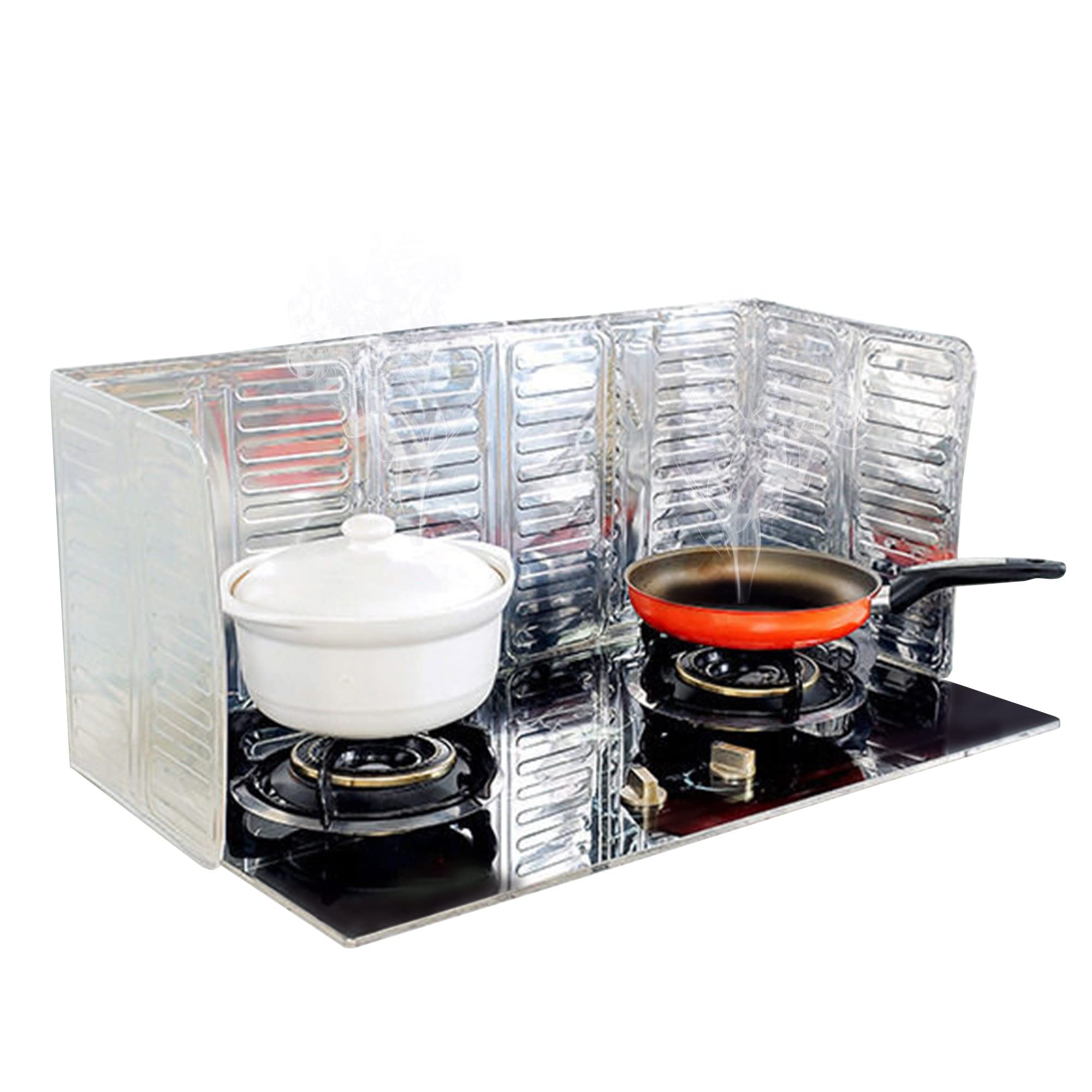 Buy 2PCS Aluminum Foil Splatter Screen for Cooking,Folding Grease ...