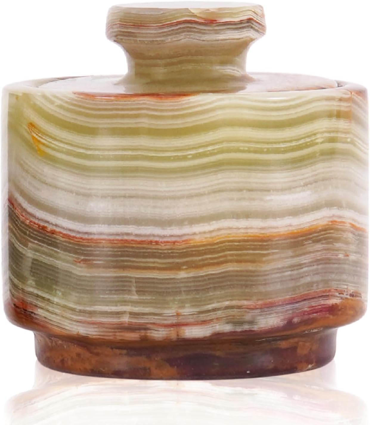 Amazon.com: MARBLOUS KRAFTS Marble Salt Cellar with Lid 3" Green Onyx ...
