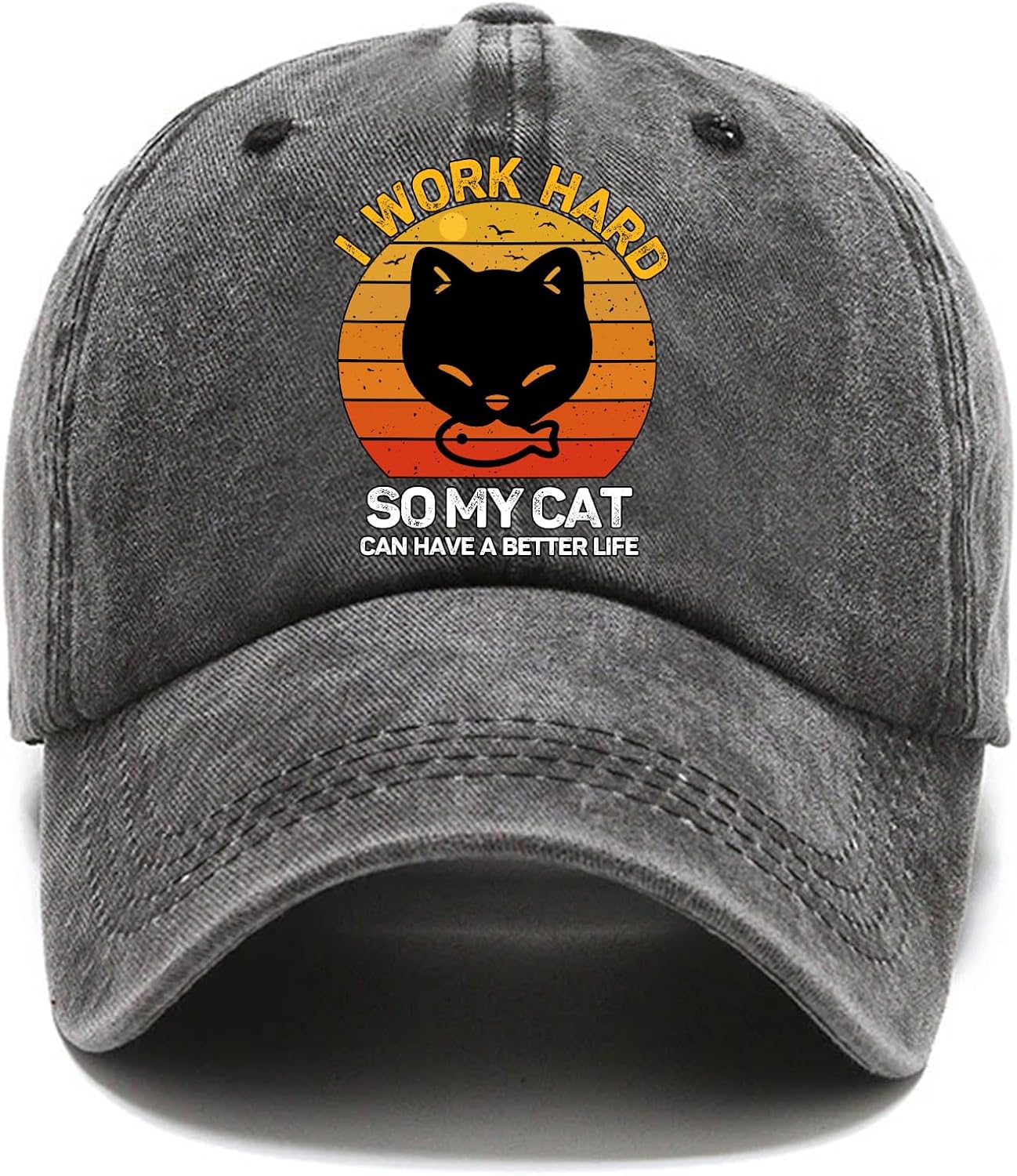 Pishovi I Work Hard So My Cat Can Have A Better Life Funny Distressed ...