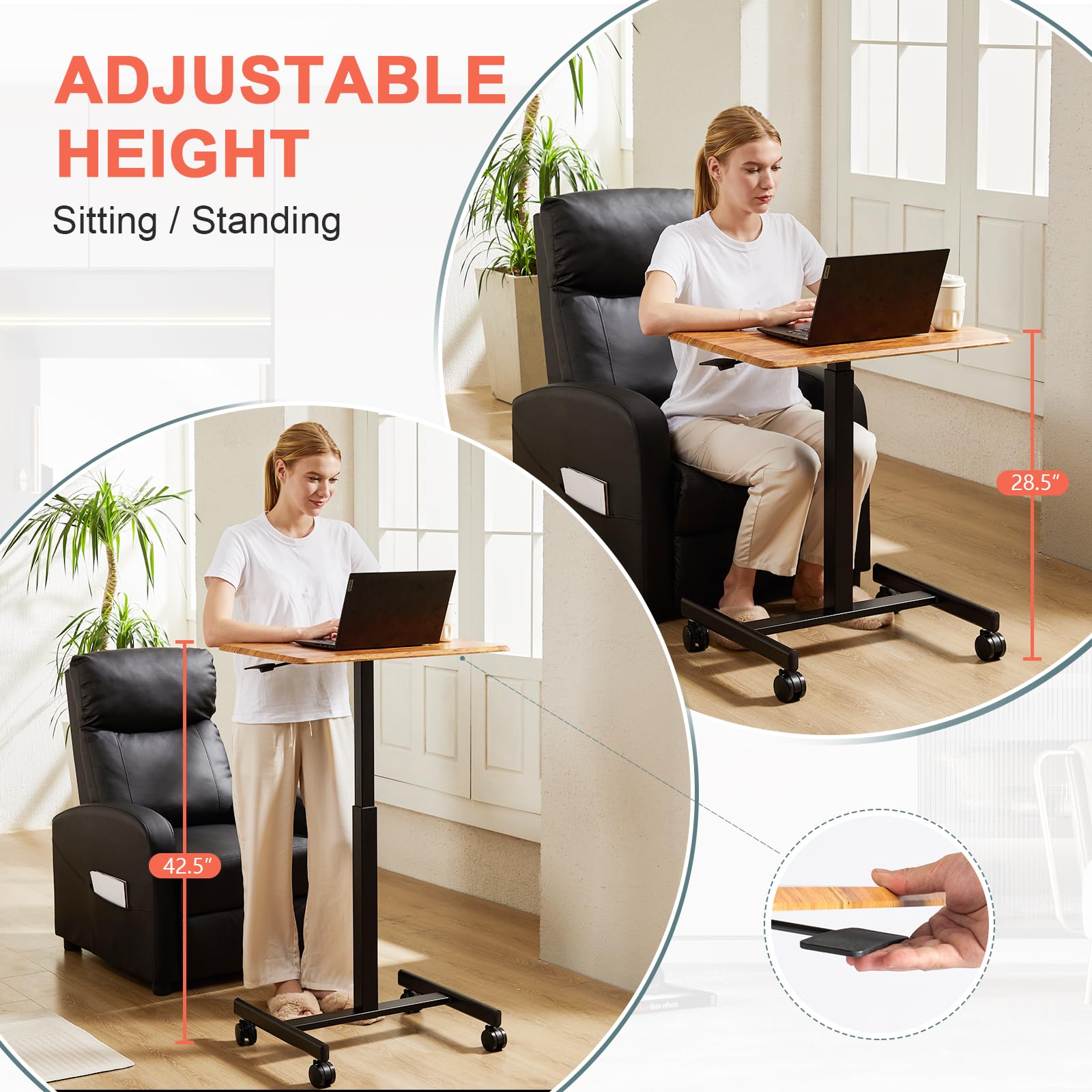 Snapklik.com : NEWBULIG Small Mobile Laptop Desk