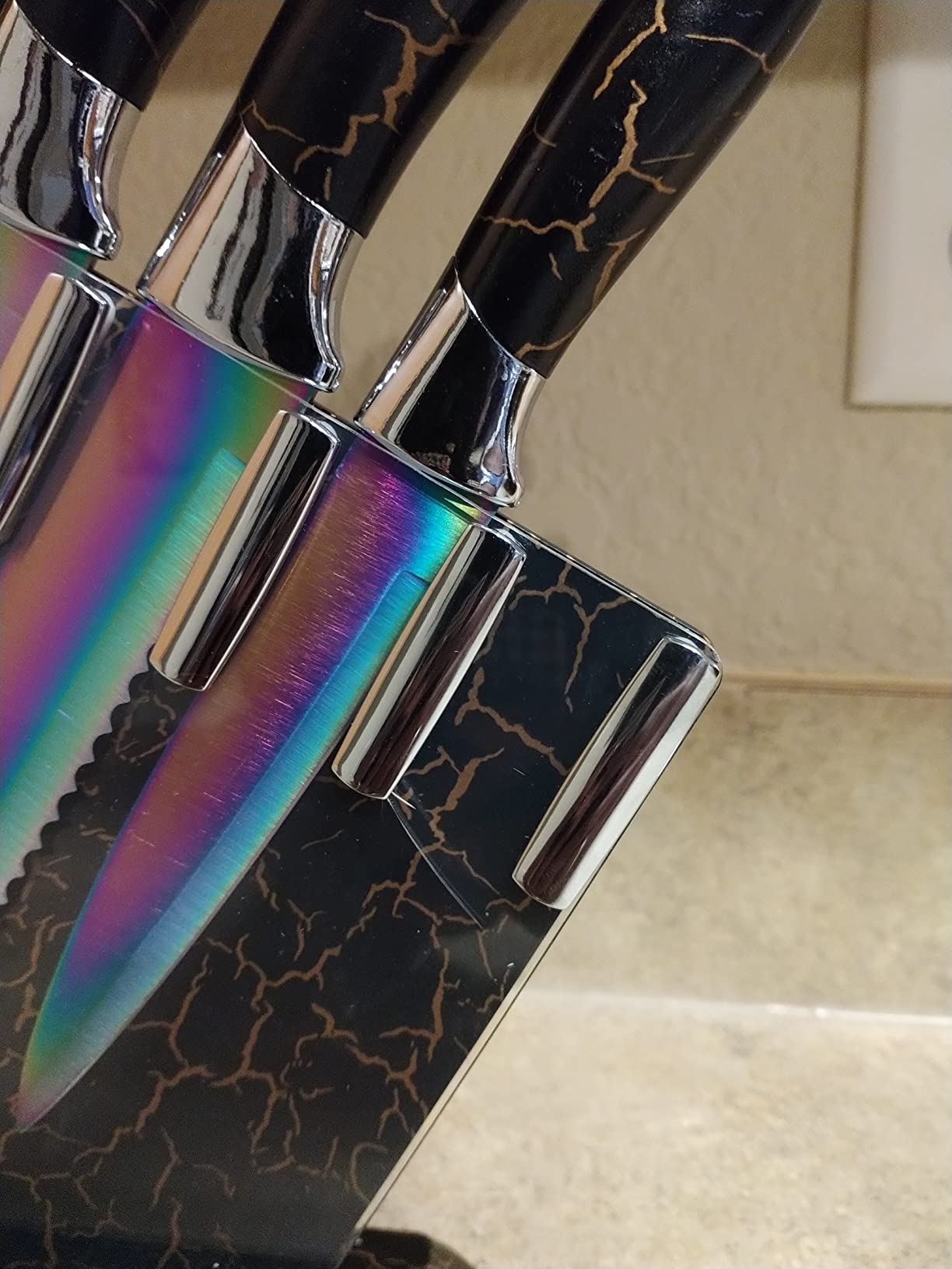 $7/mo - Finance Rainbow Knife Set, Non Stick Kitchen Knives Set with ...