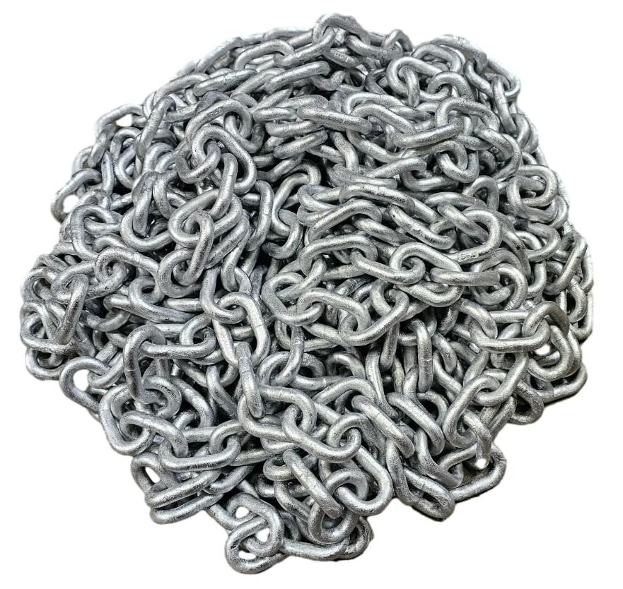 Snapklik.com : 5/16-in X 50-ft Hot Dipped Galvanized G43 Welded Gray Chain