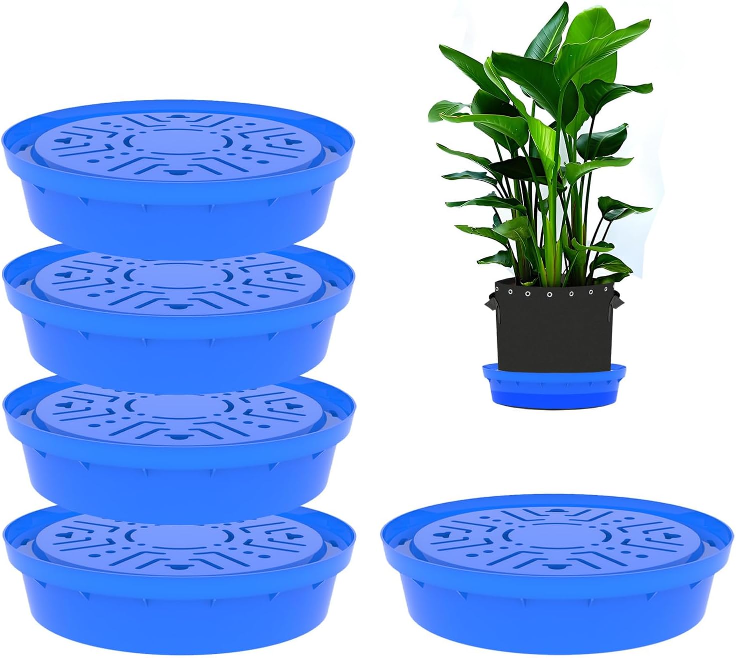 Amazon.com : Plastic Plant Saucer Stand,4-Pack 14 inch, Elevated Plant ...