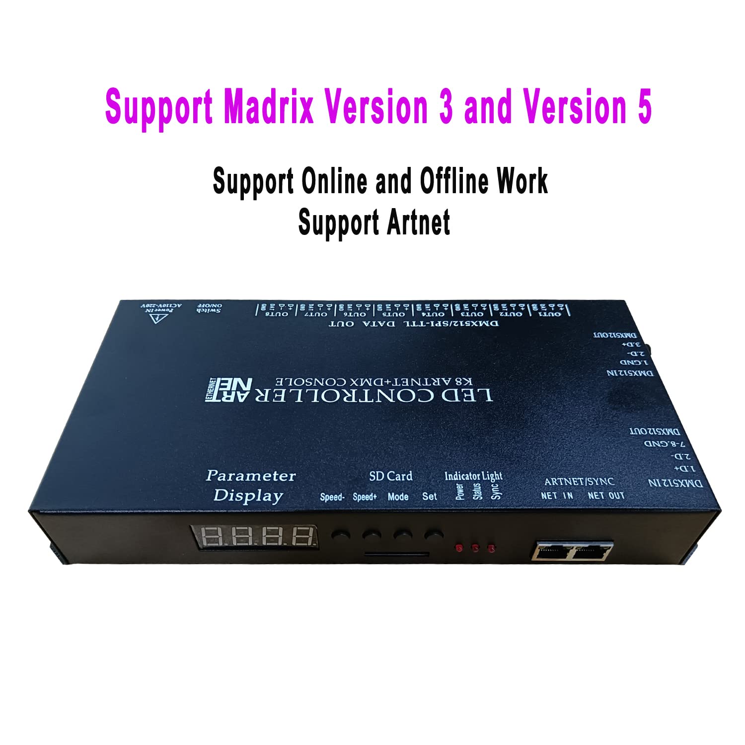 Snapklik.com : Led Controller Addressable, 8 Ports 8192 Pixels Madrix ...