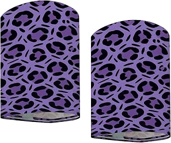 QFHOMTEOL Wall Sconces Set of Two Battery Operated Leopard Print ...