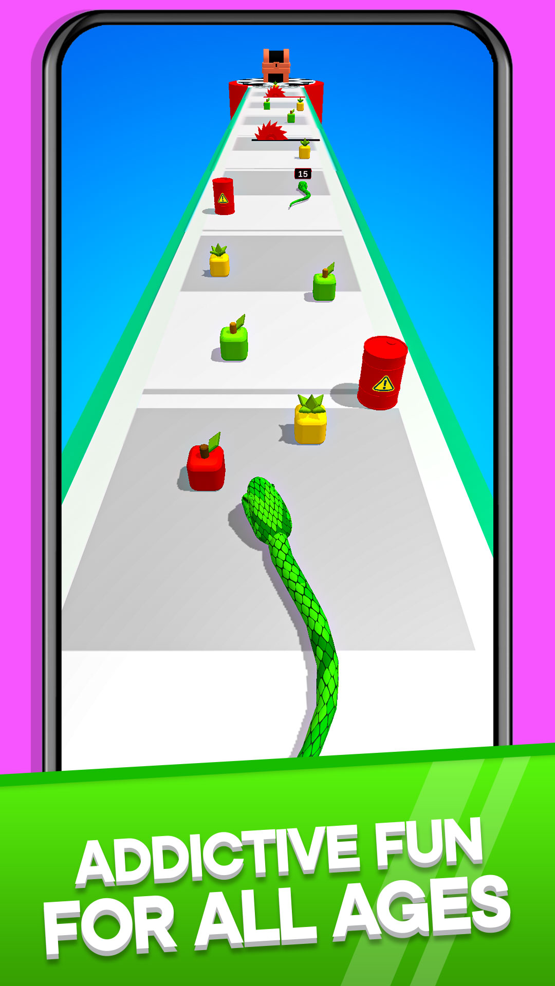 Snake Worm Eater Race: Slither-hungry Eat Little Snakes 3D Game - App ...