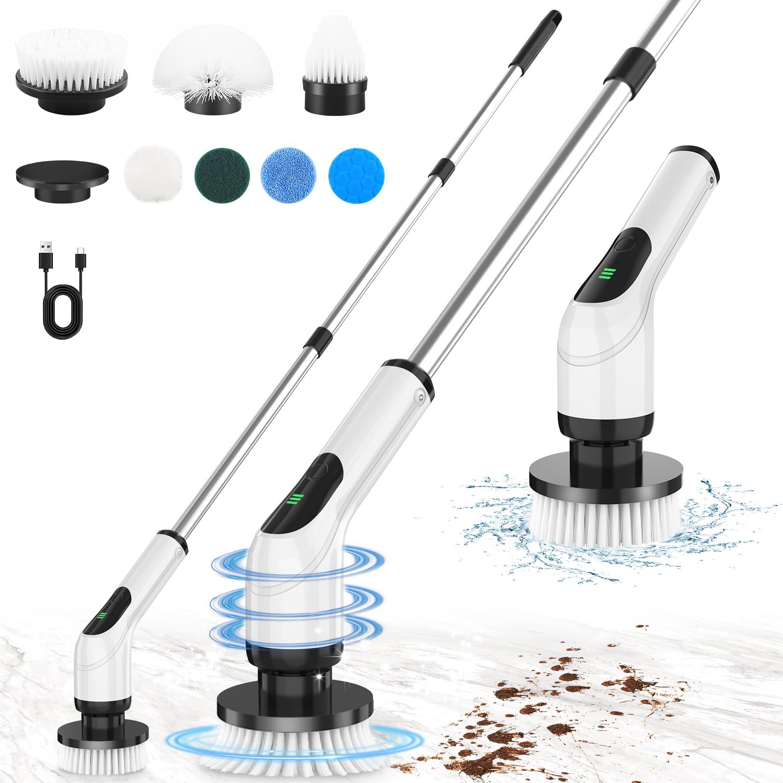 Amazon.com: Electric Spin Scrubber,Cordless Shower Scrubber with Power ...