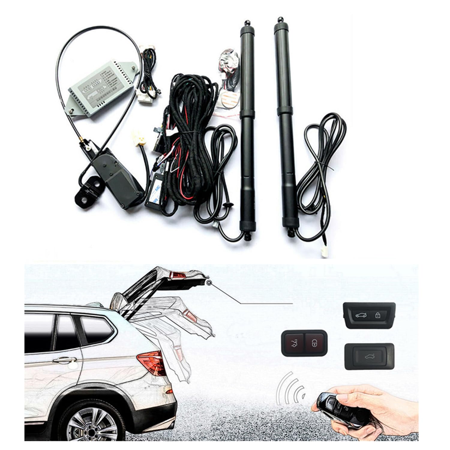 Amazon.com: Power Tailgate Rear Trunk Sensor Lift Supports Kit ...