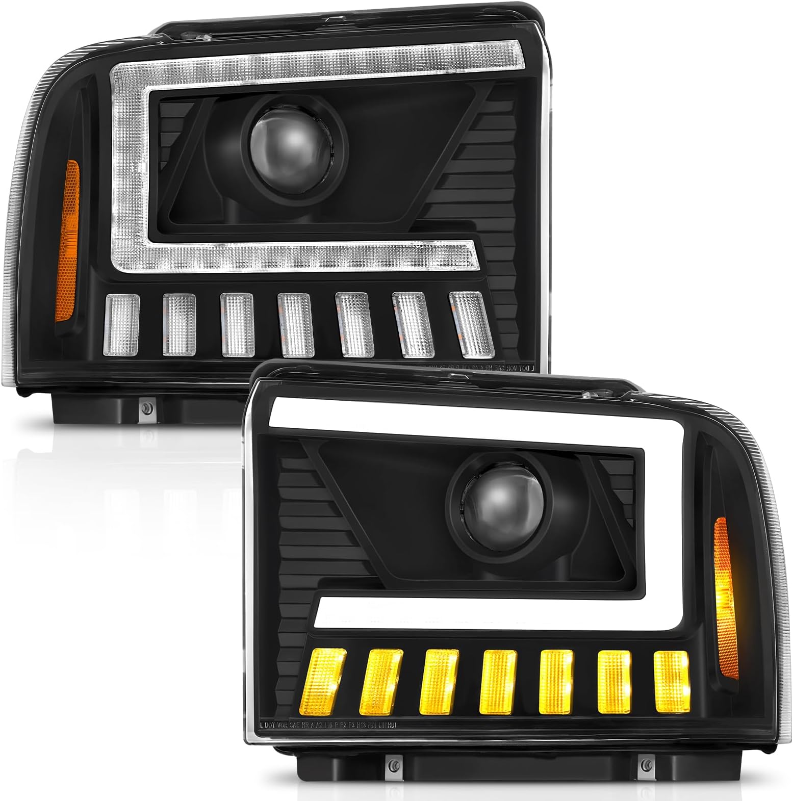 Amazon.com: Bincmay 500% Brighter LED Projector Sequential LED DRL ...