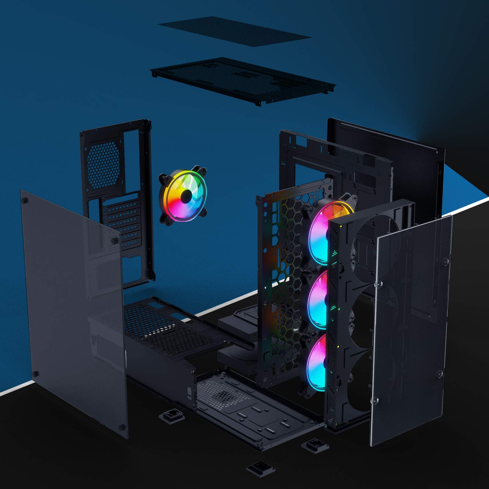 GIM ATX Mid-Tower Case with 4...B08K4H1DT3 | Encarguelo.com