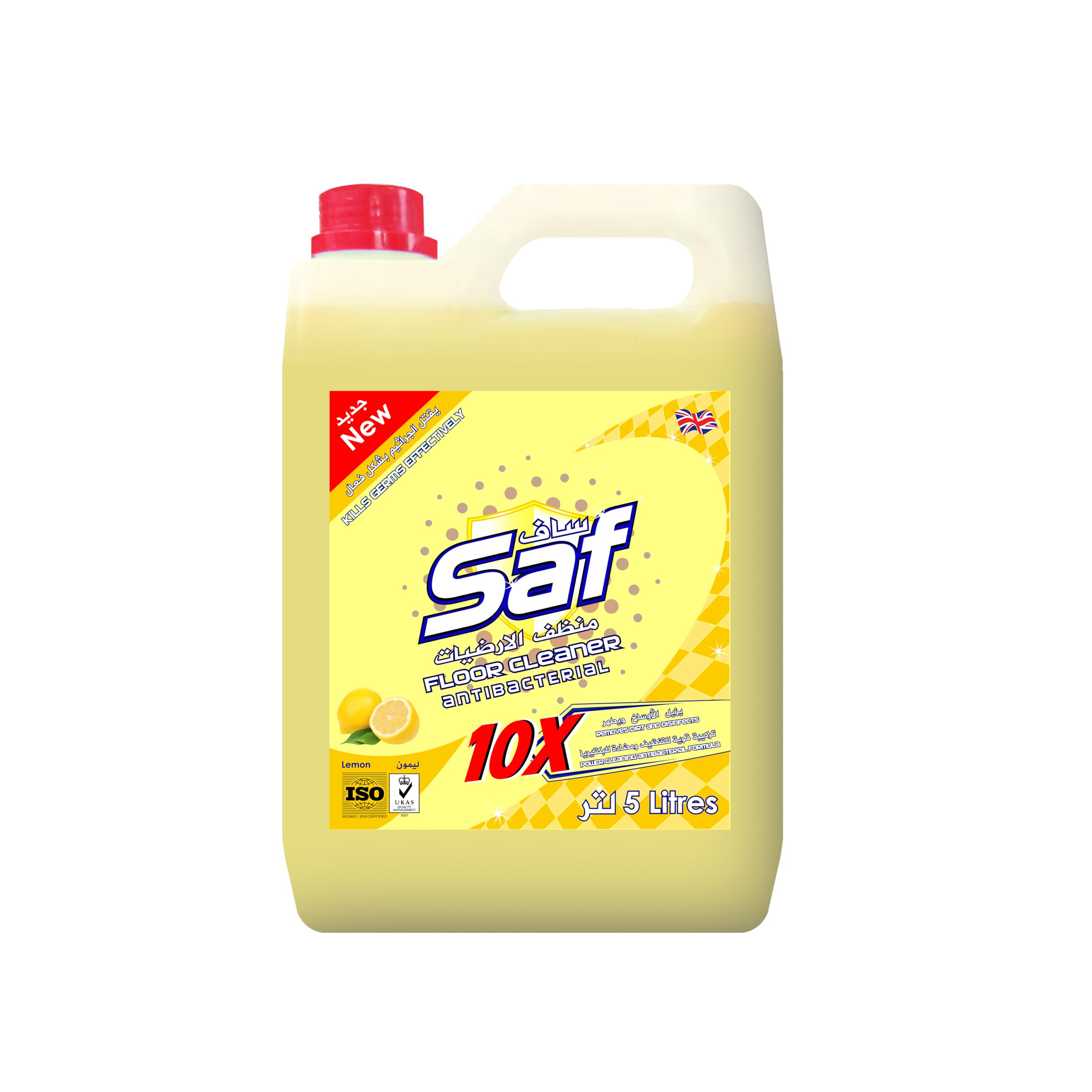 Saf Floor Cleaner 5L Lemon - Fresh Lemon Scent| Keeps Your Floors ...