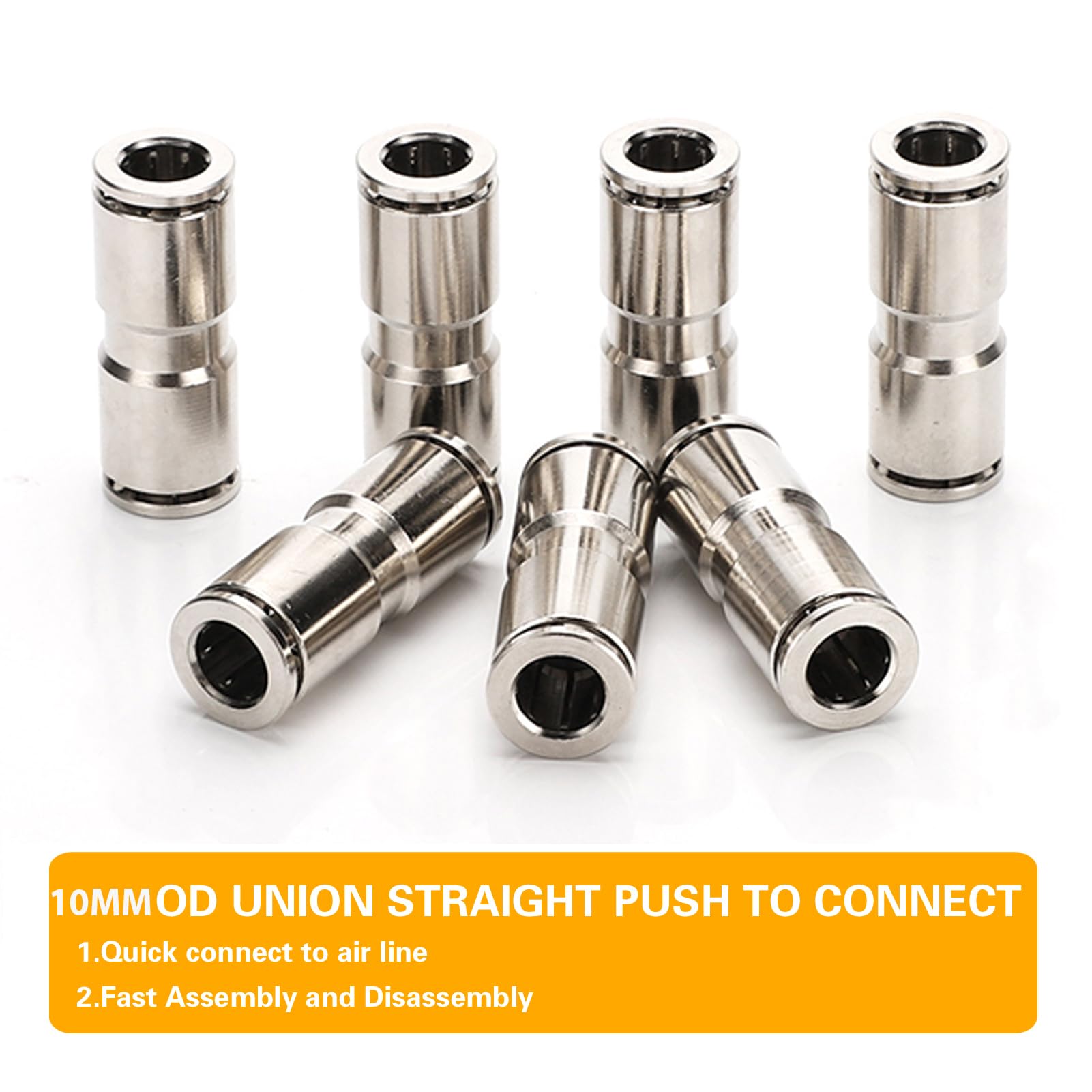 Snapklik.com : 10mm Push Connectors, Nickel Plated Brass, Pneumatic ...
