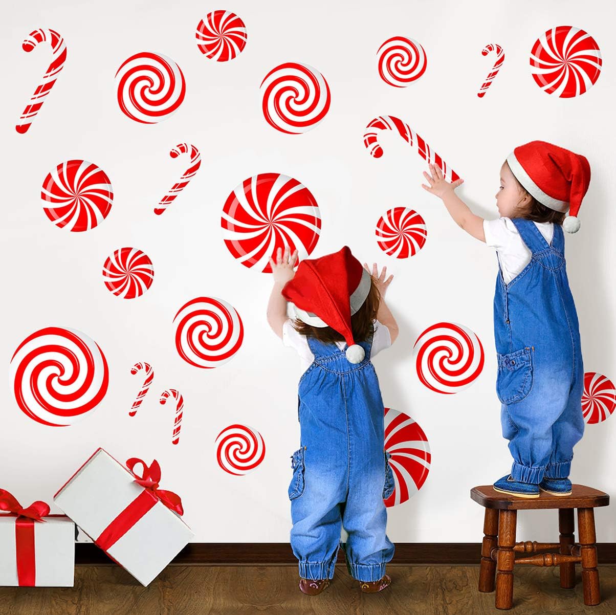 Amazon.com: CIOEY Peppermint Floor Decals 24 Pieces Large Stickers for ...