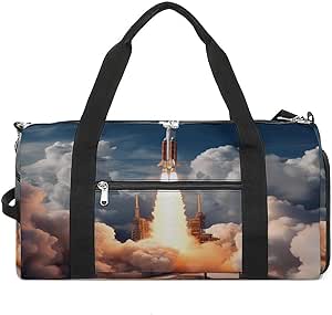 Amazon.com | Nasa's Rocketship Duffle Bag Waterproof Gym Tote Bags ...