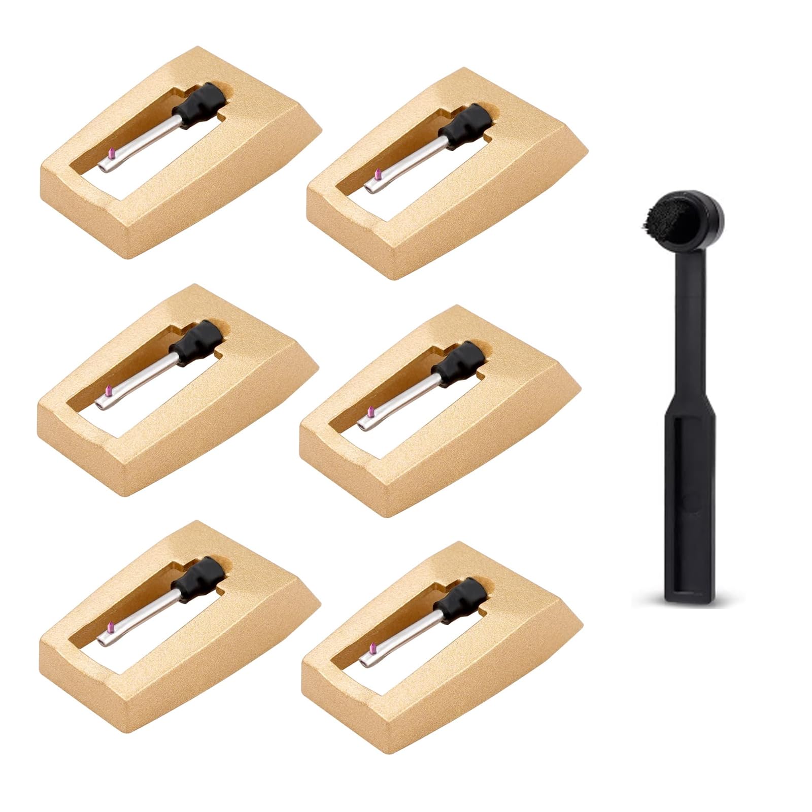 Amazon.com: 6 Pcs Record Player Needle with Brush- Diamond Replacement ...