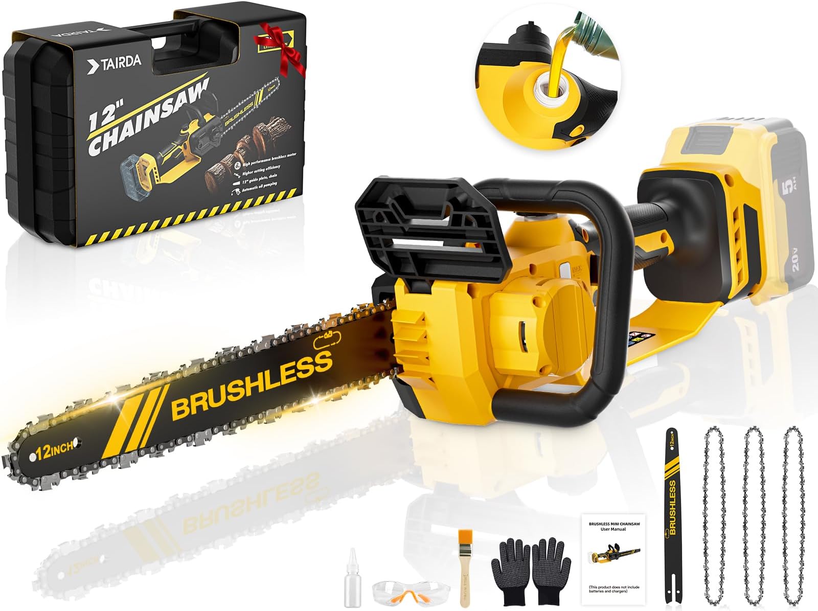 Amazon.com : DEWALT DCCS620B 20V Max Compact Cordless Chainsaw with ...