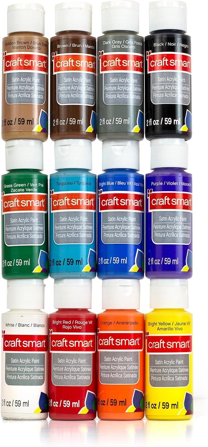 Amazon.com: Craft Smart 12 Packs: 12 ct. (144 total) Satin Acrylic ...