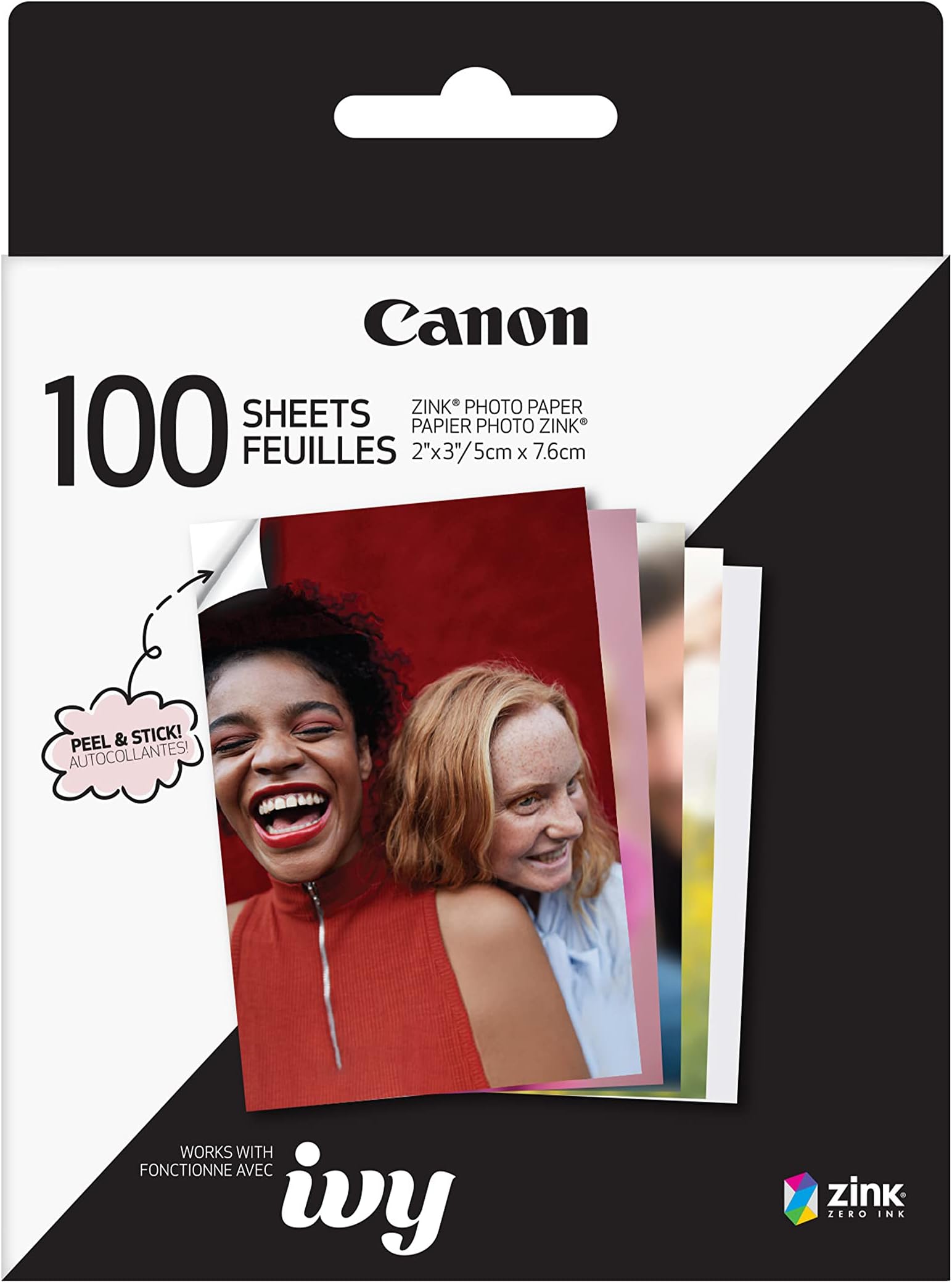 Canon Zink Sticky Backed Canon MPPP50 Mini Photo Printer Paper 50 ...