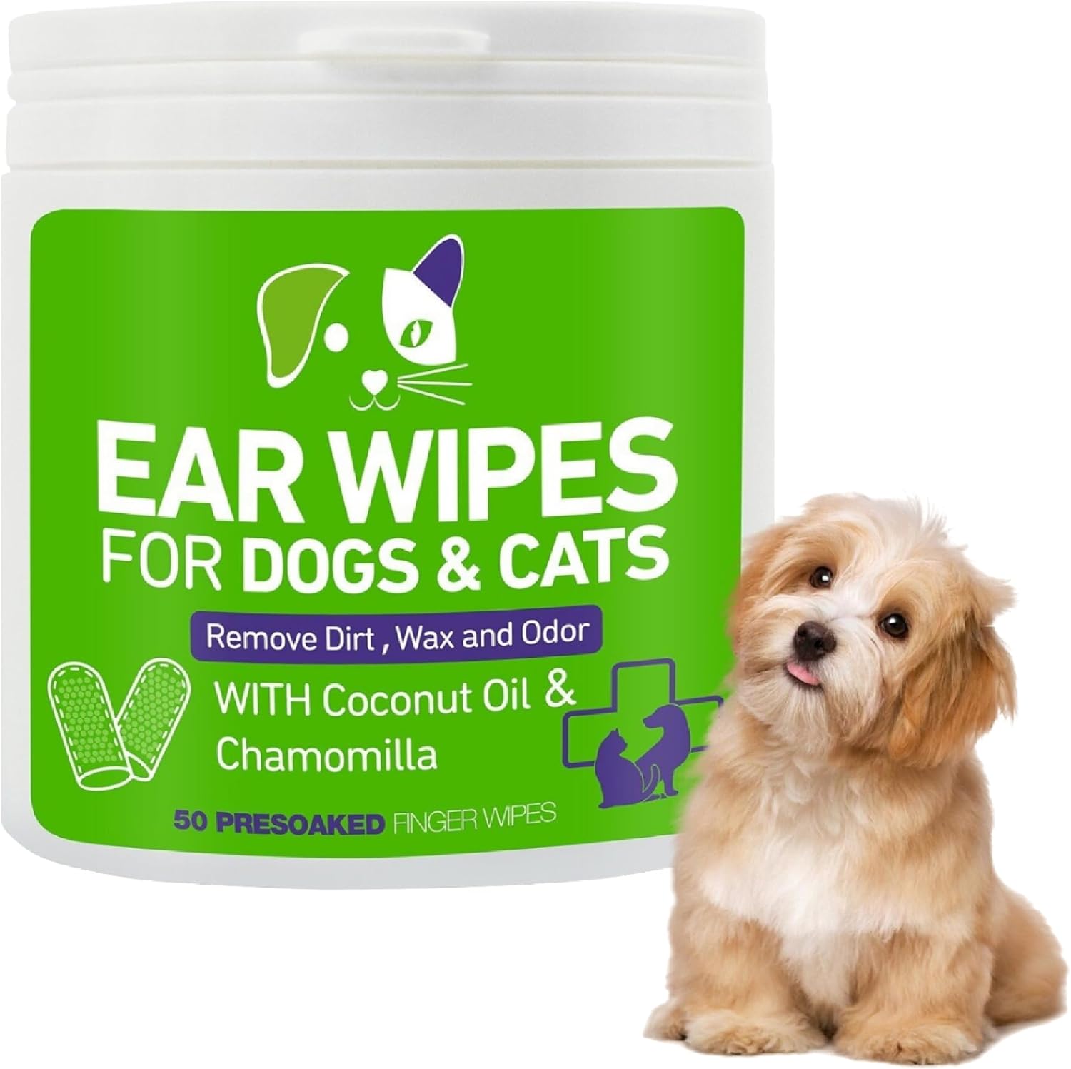 Amazon.com : Ear Cleaner Wipes for Dogs and Cats - Dog Ear Wipes for ...