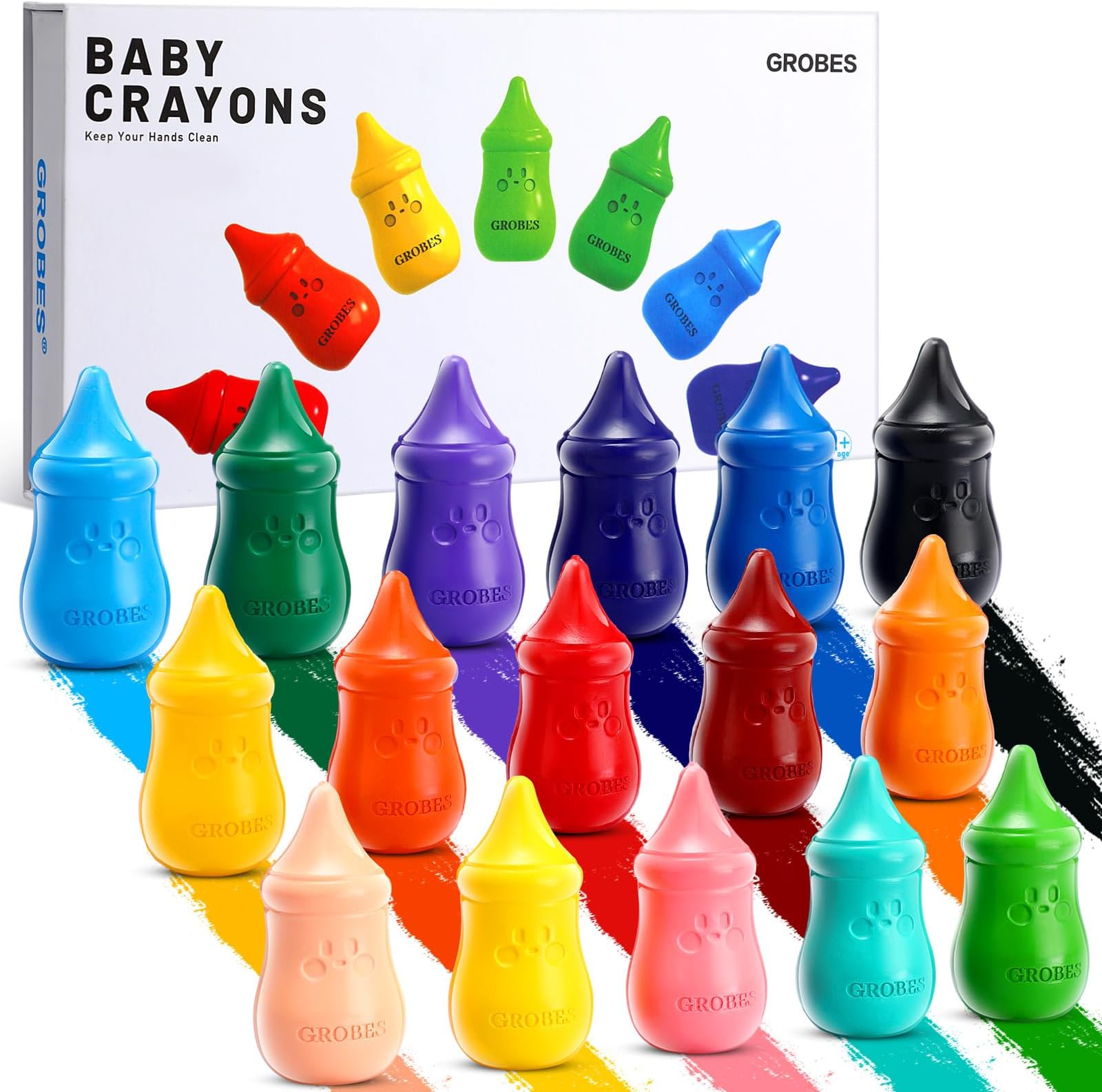 Amazon.com: Crayon Rocks, Crayons in a Rock Shape, 16 Count, Tripod ...