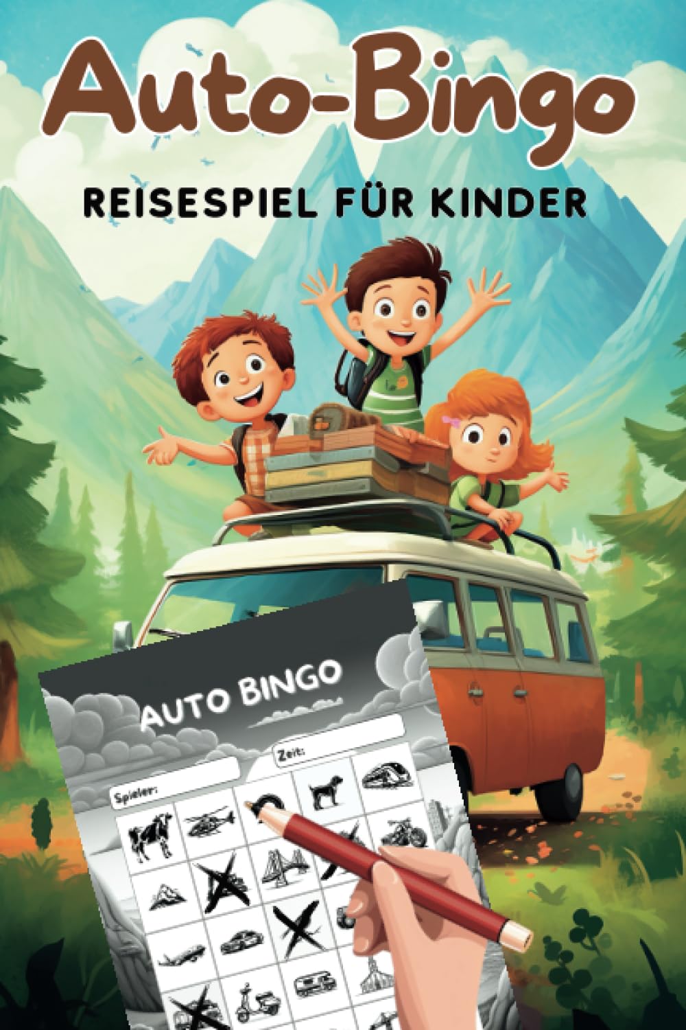 Auto-Bingo: Reisespiel für Autofahrten, Beschäftigung für Kinder ...