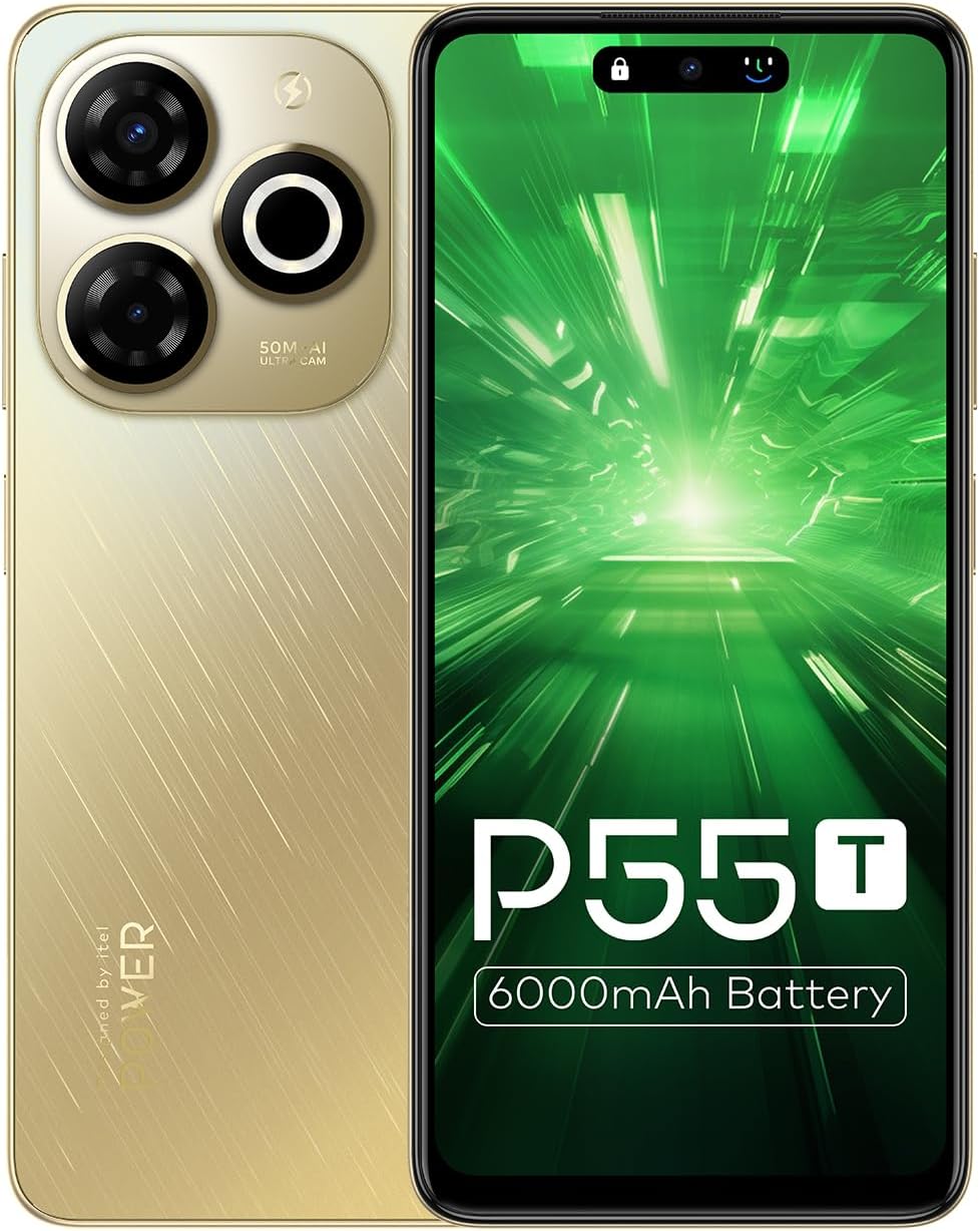 itel P55T | Android 14 Go |6000mAh Battery with 18W Charger| Upto 8GB ...